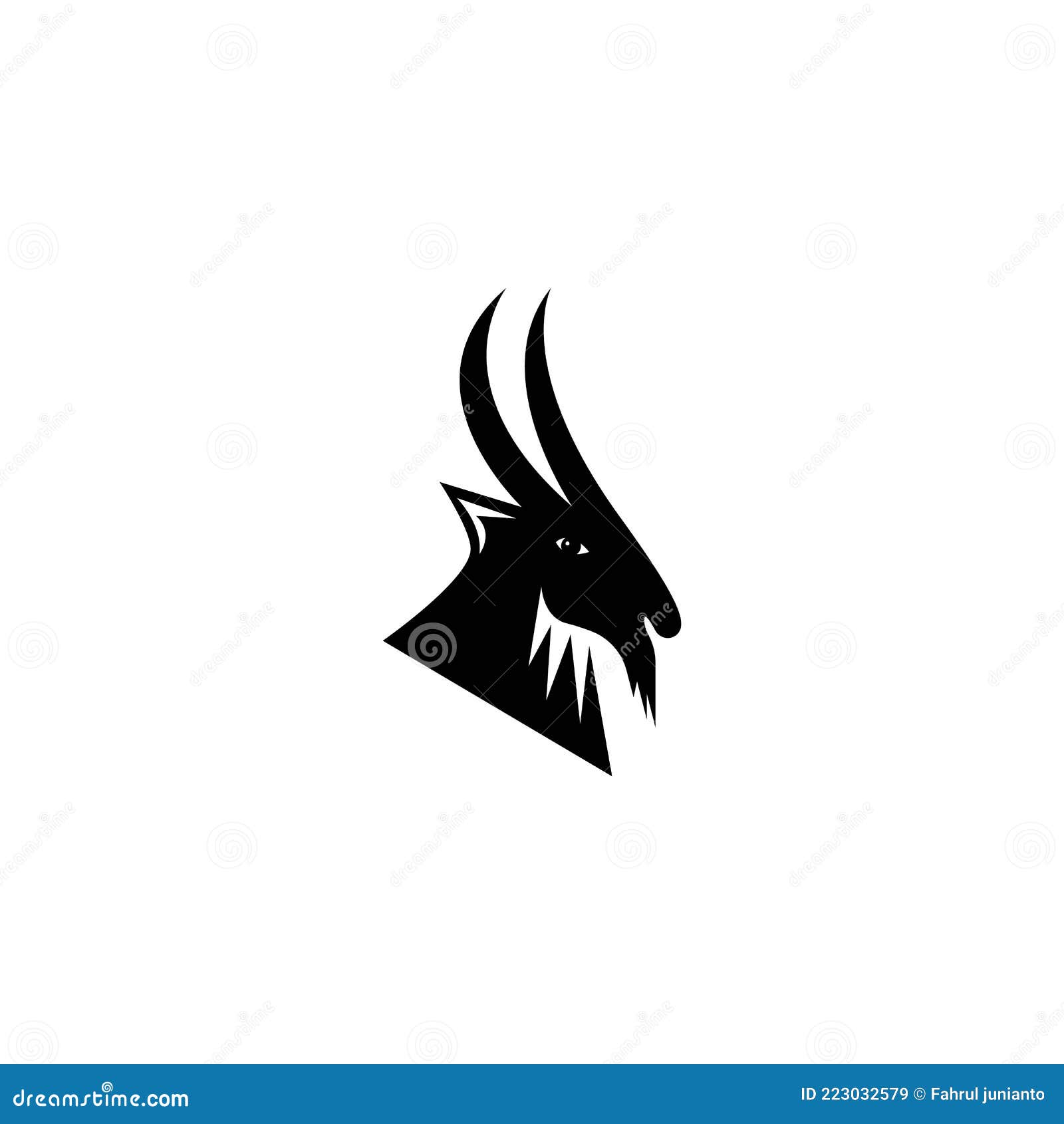 Goat Logo Vector Template Illustration Stock Vector - Illustration of ...