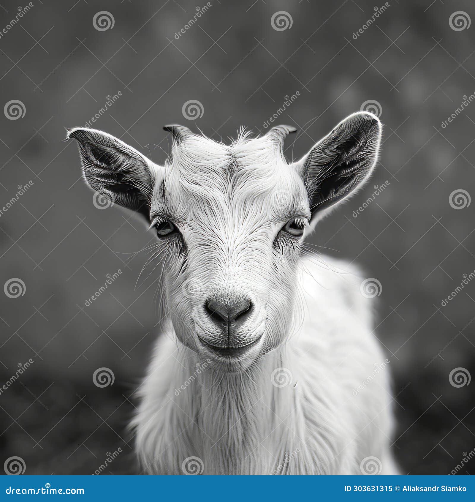 A Goat Looking at the Camera Stock Image - Image of funny, sheep: 303631315