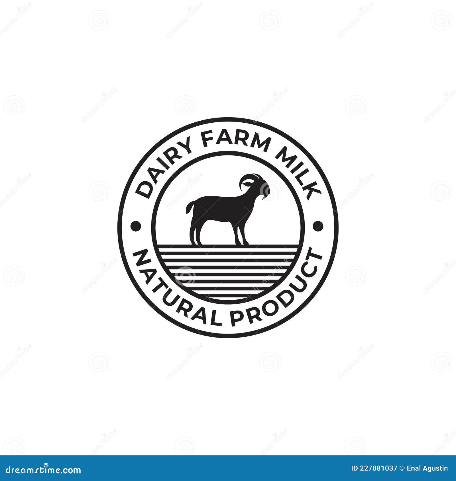 Goat Milk Logo Design Template Stock Vector - Illustration of grocery ...