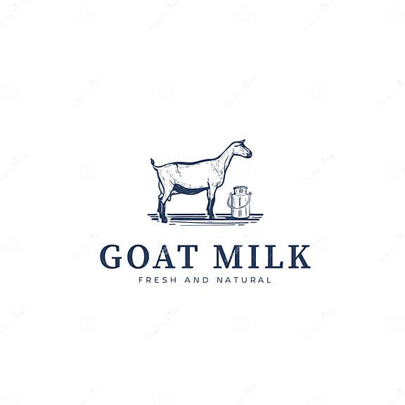Goat Milk Logo, Vector Illustration Stock Vector - Illustration of ...