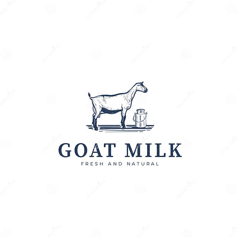 Goat Milk Logo, Vector Illustration Stock Vector - Illustration of ...