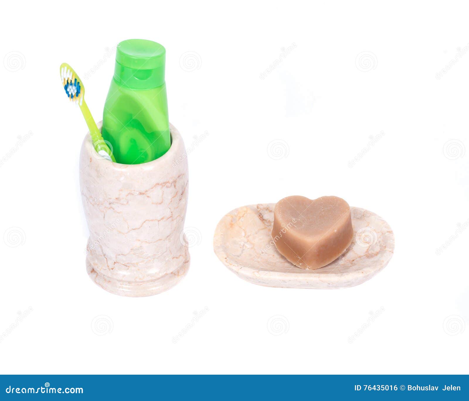 Goat Milk Soap, Toothbrush, Toothpaste, Beige Marble Dish and Cup Stock ...