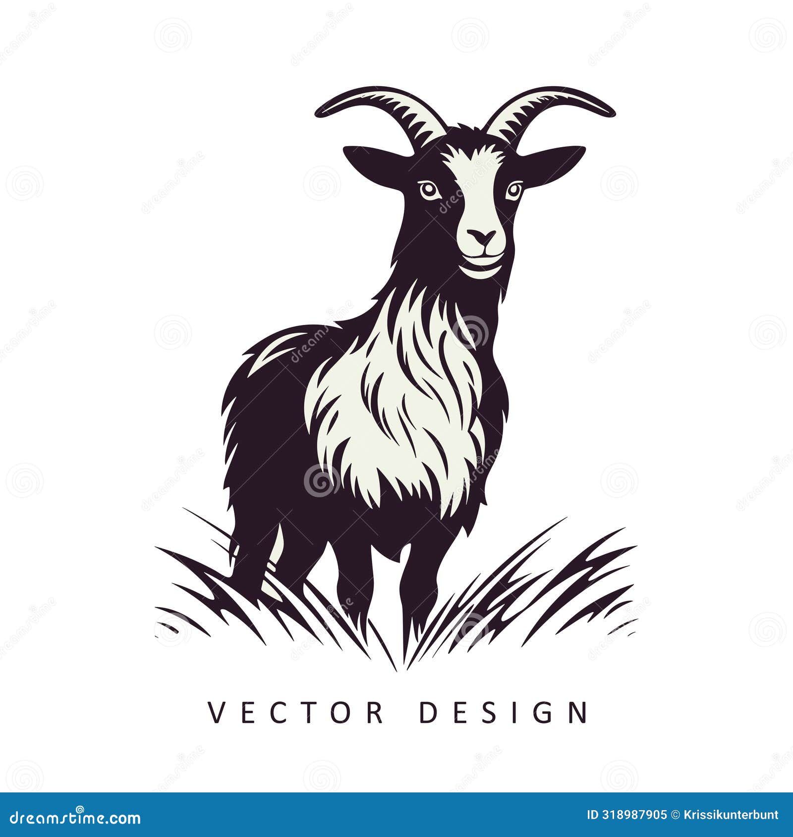 Goat Minimalist Vector Design AI Generated Stock Vector - Illustration ...