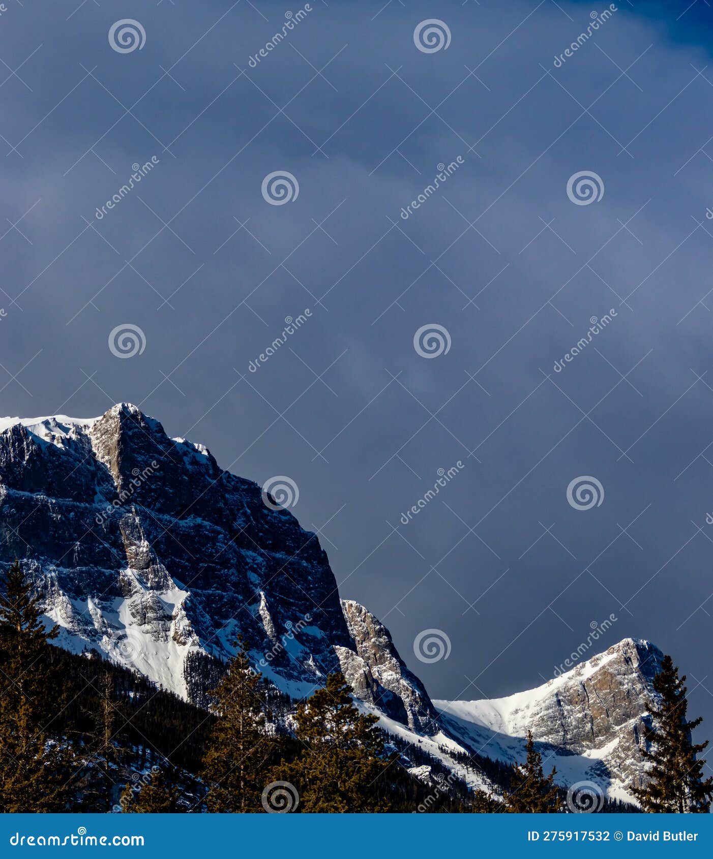 The Goat Range from Three Sisters Parkway. Canmore, Alberta, Canada ...