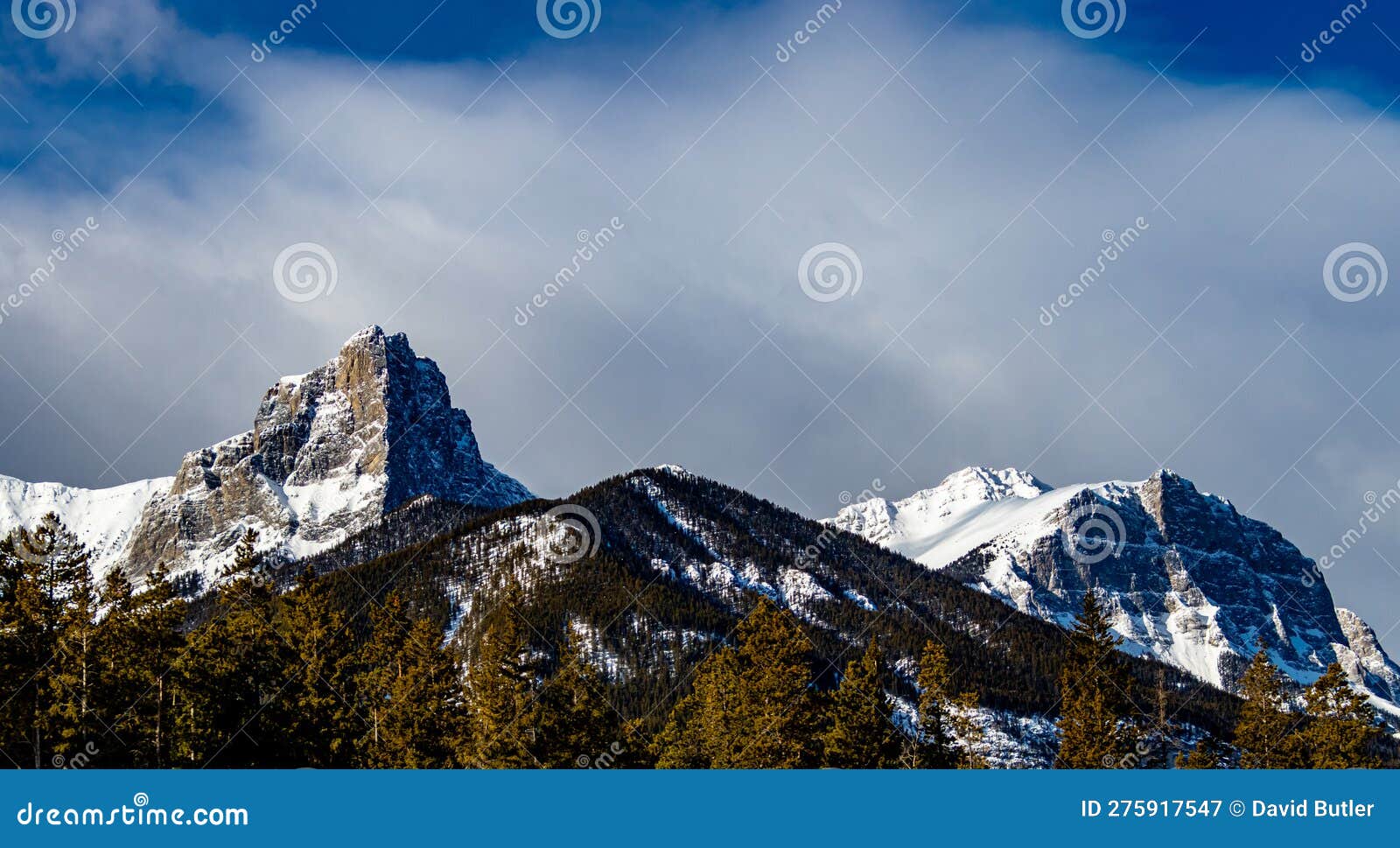 The Goat Range from Three Sisters Parkway. Canmore, Alberta, Canada ...