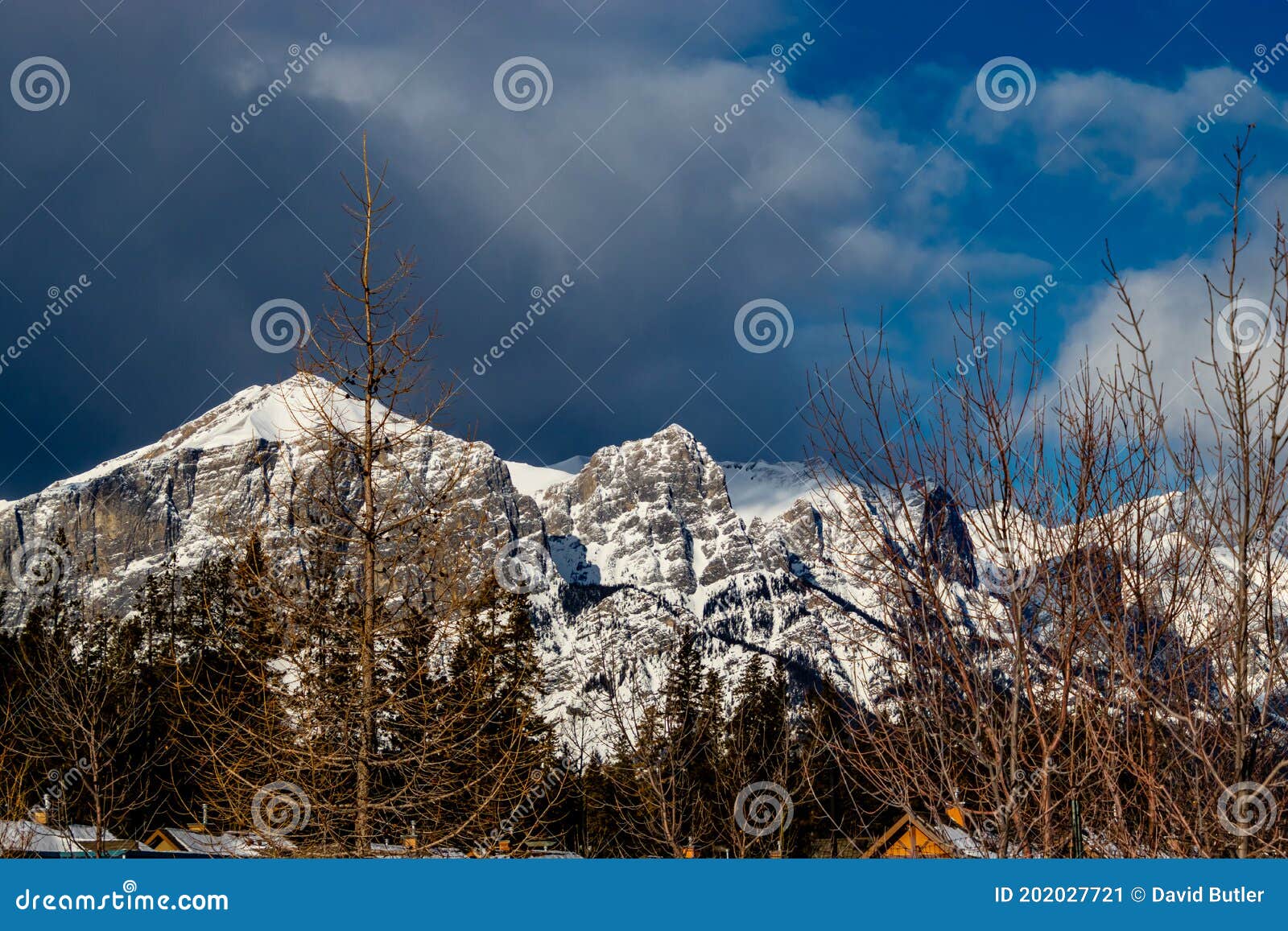 The Goat Range from Three Sisters Parkway. Canmore,Alberta,Canada Stock ...