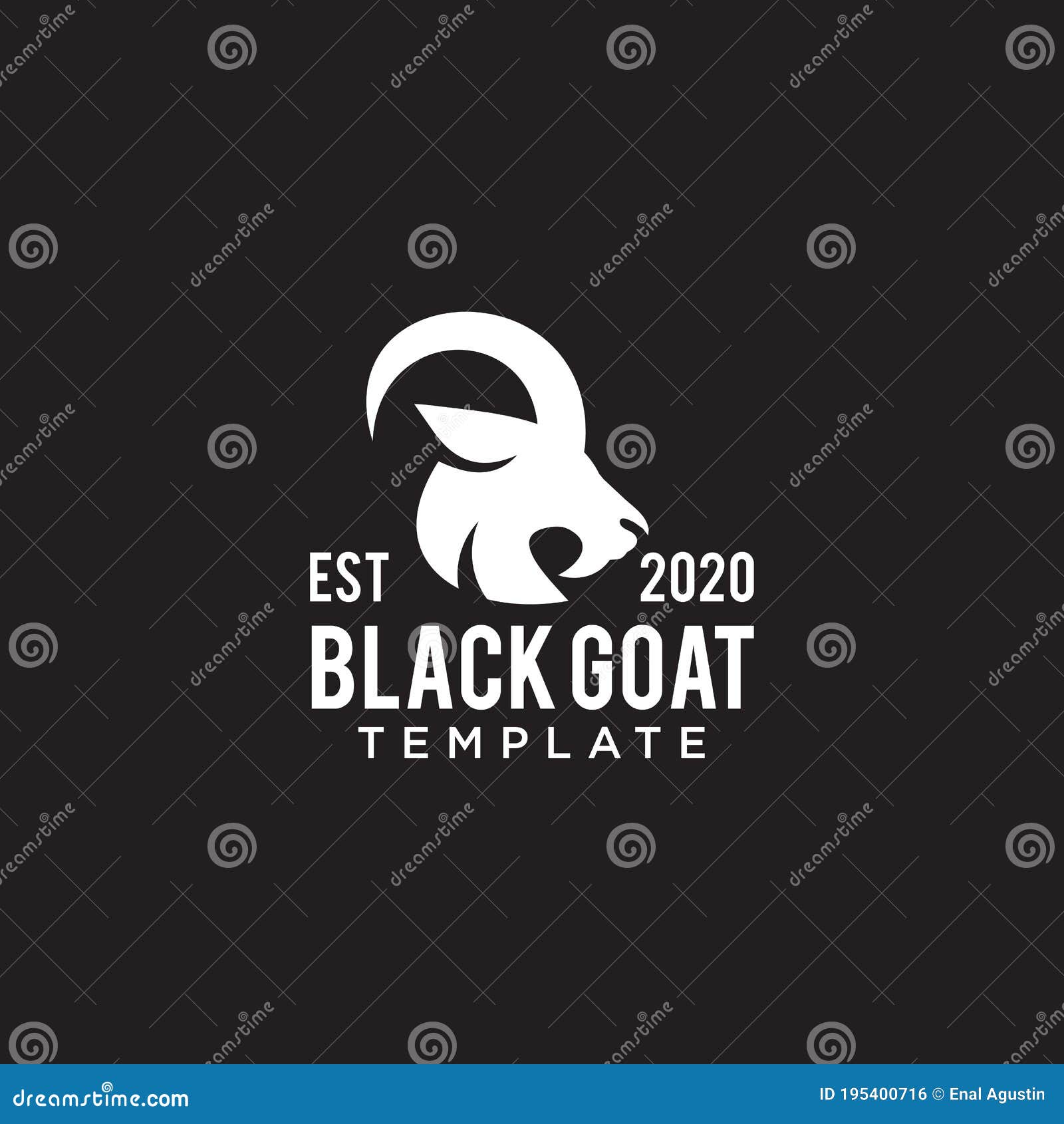 Goat`s Head Logo Design Template Stock Vector - Illustration of element ...