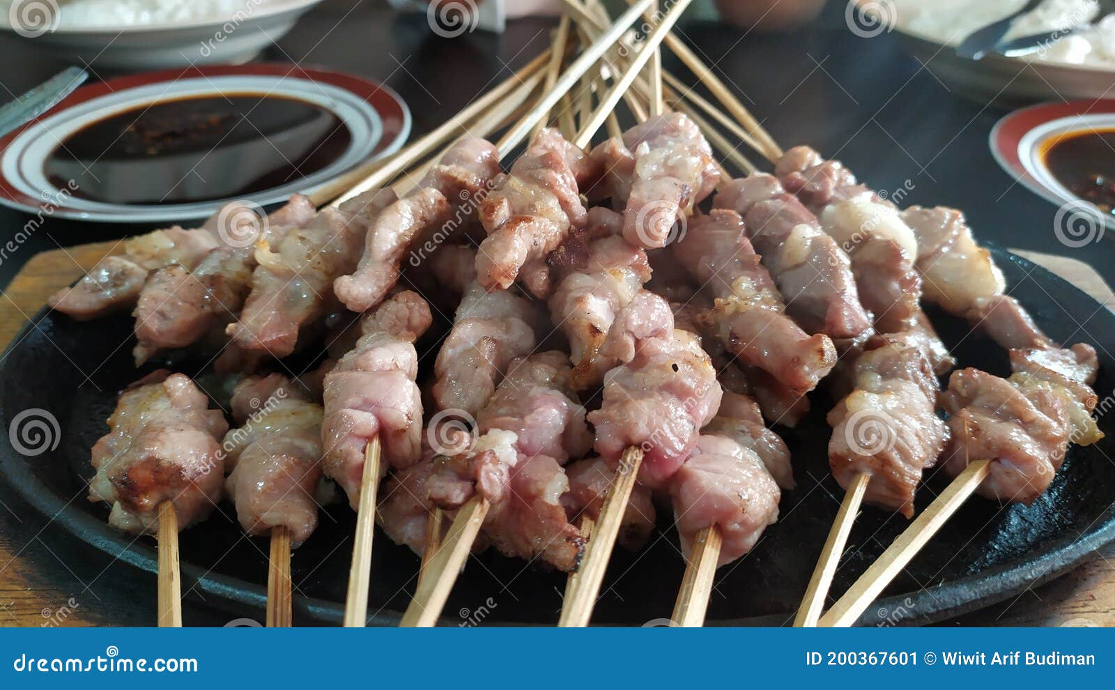 Goat Sate Hotplate Barbeque Stock Image - Image of goat, barbewue ...