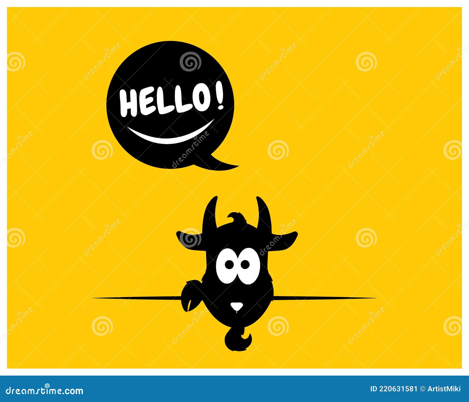 Goat Cute Fun Cartoon Illustration, Vector Stock Vector - Illustration ...