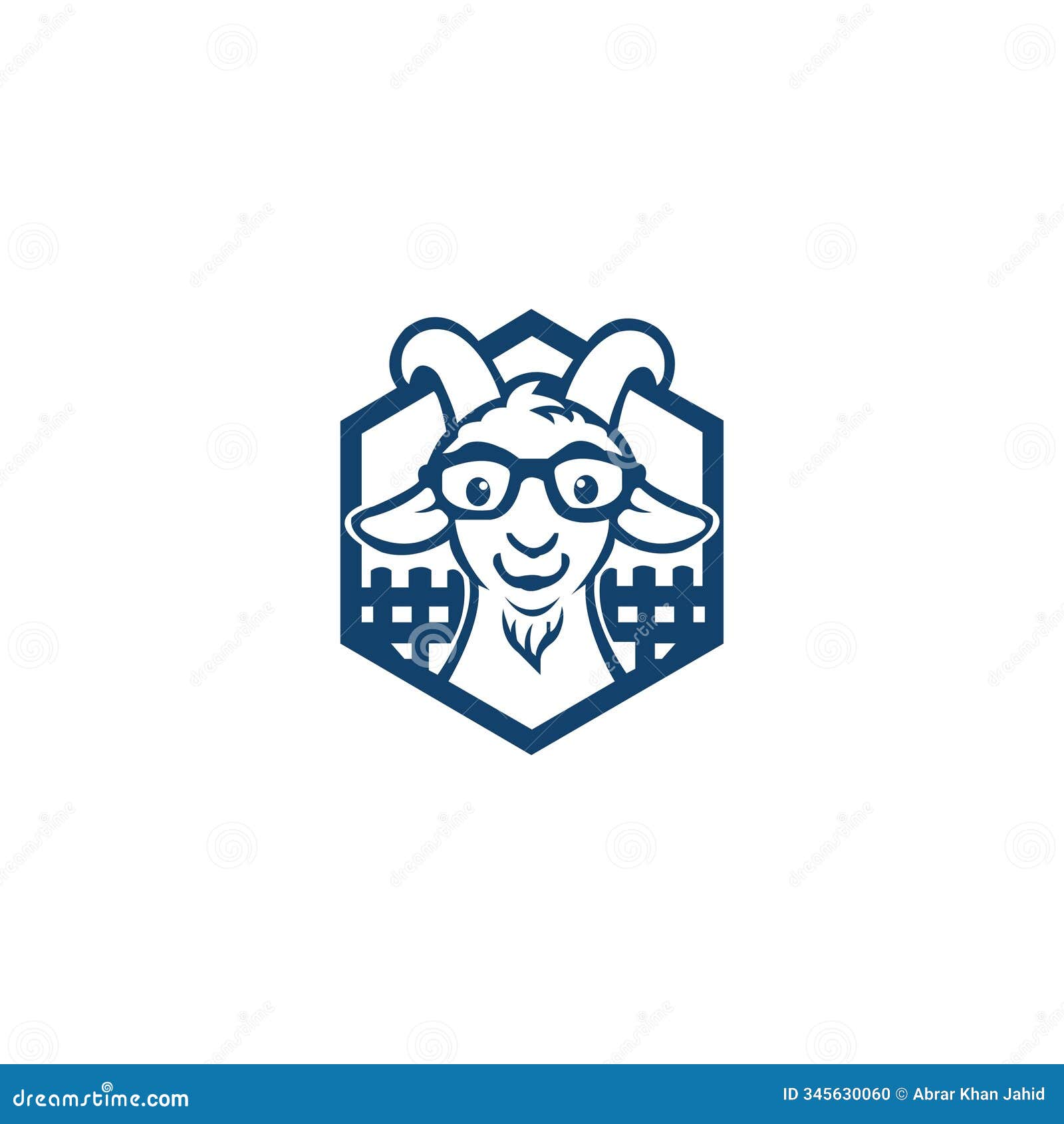 Goat Shield House Vector Logo Template Stock Illustration ...