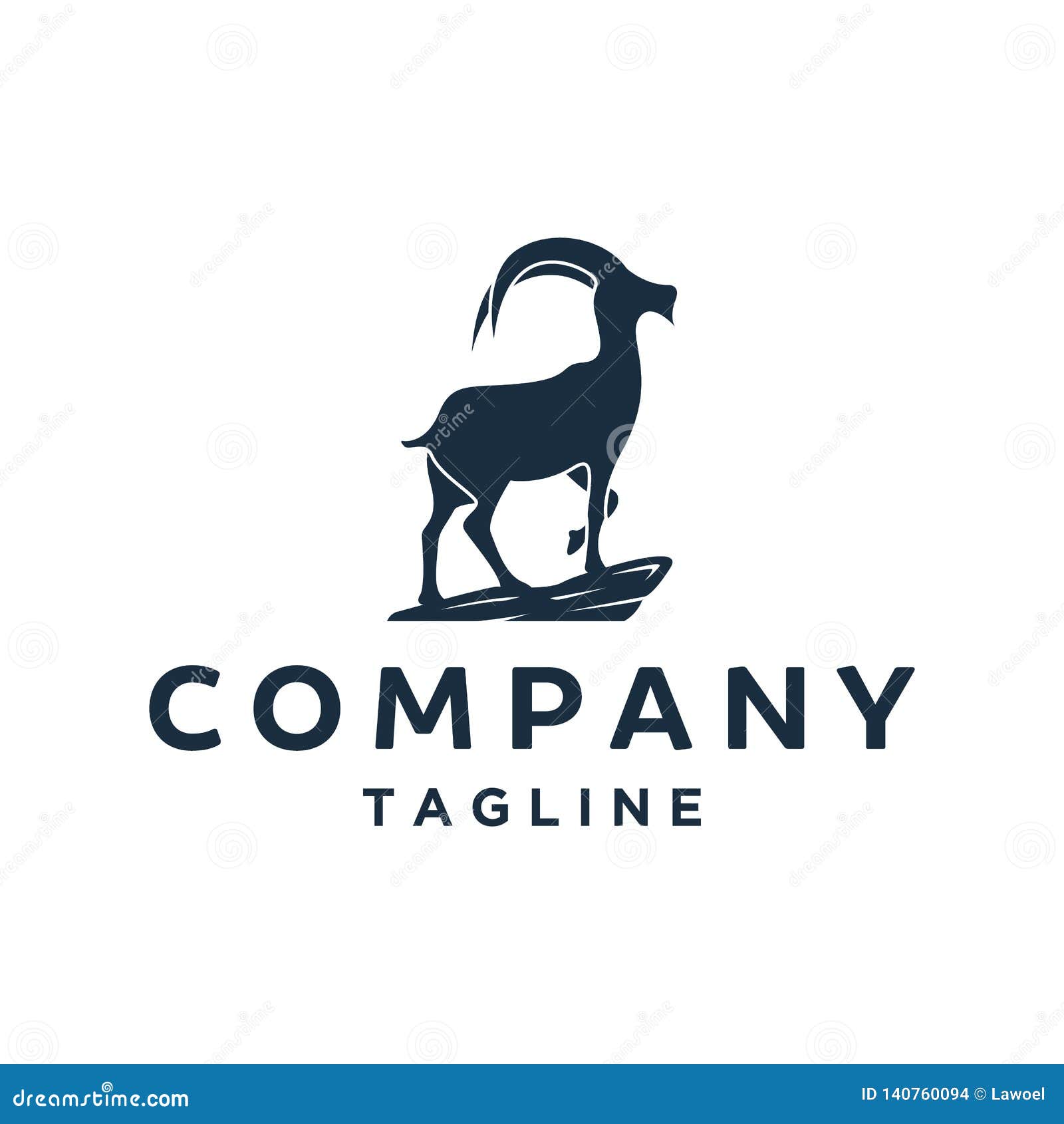 Mountain goat logo designs stock vector. Illustration of domestic ...