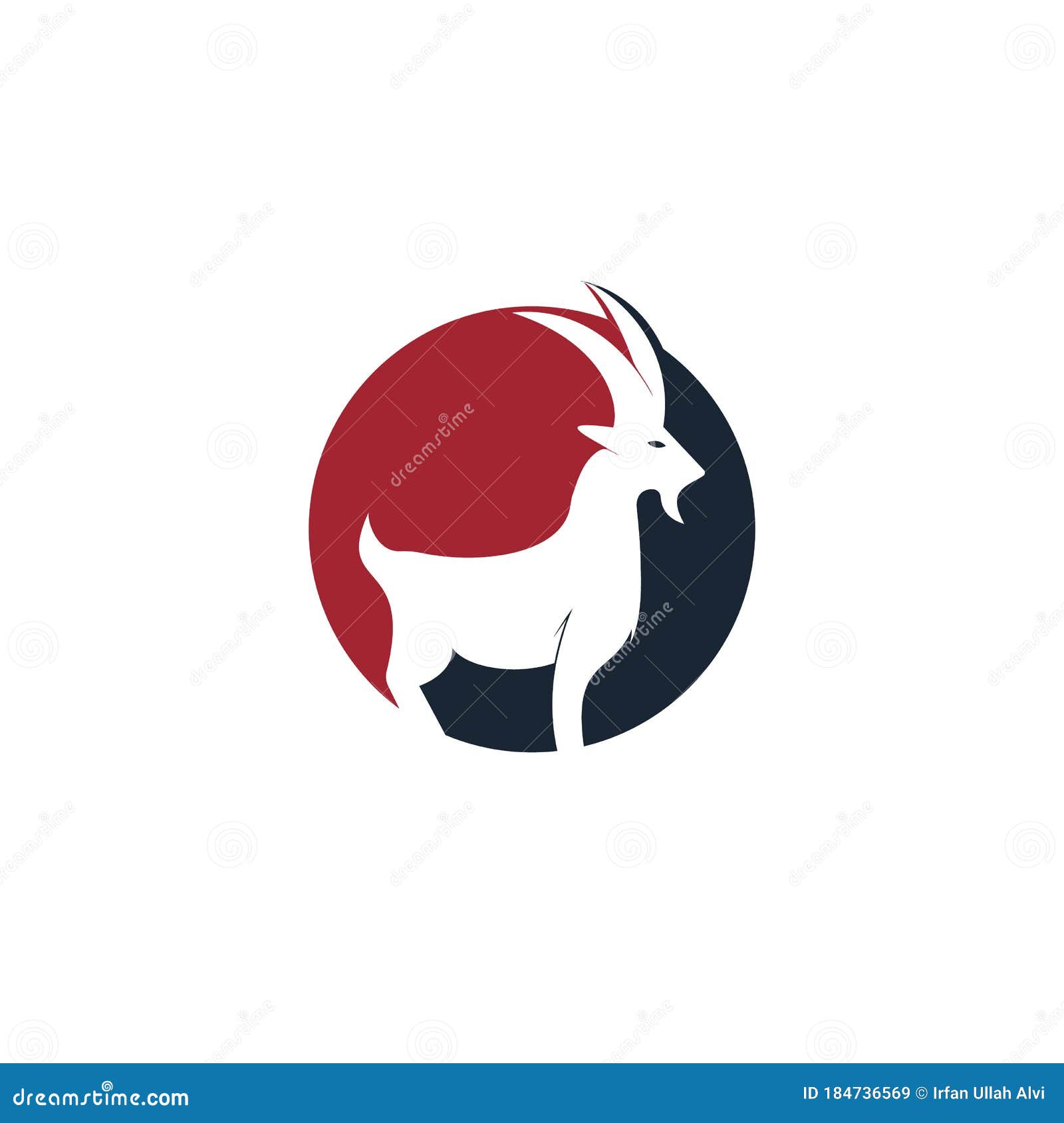 Goat Simple Logo Template Design. Stock Vector - Illustration of icon ...