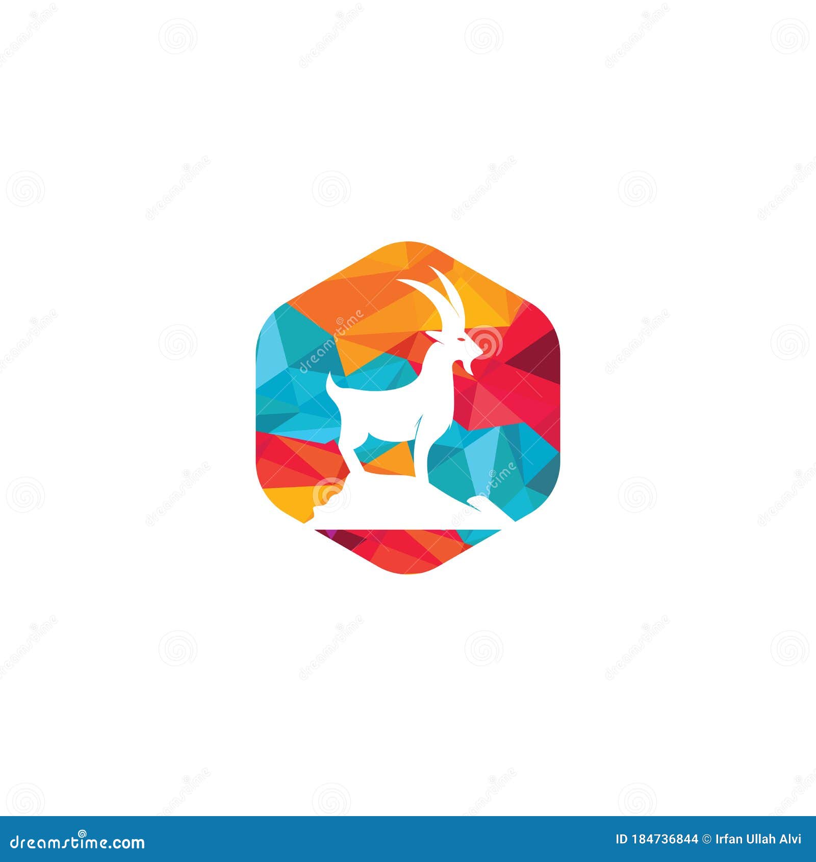 Goat Simple Logo Template Design. Stock Vector - Illustration of ...