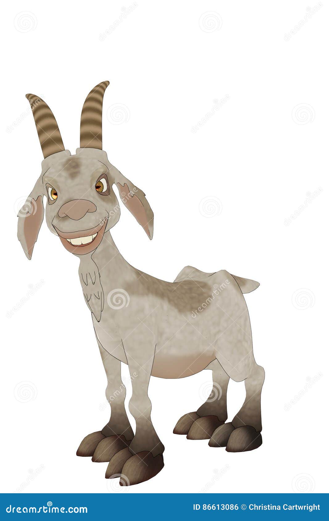 Goat stock illustration. Illustration of animals, hoofs - 86613086