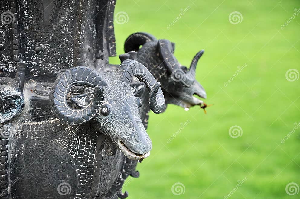 Goat statue stock photo. Image of china, bronze, historical - 14452152