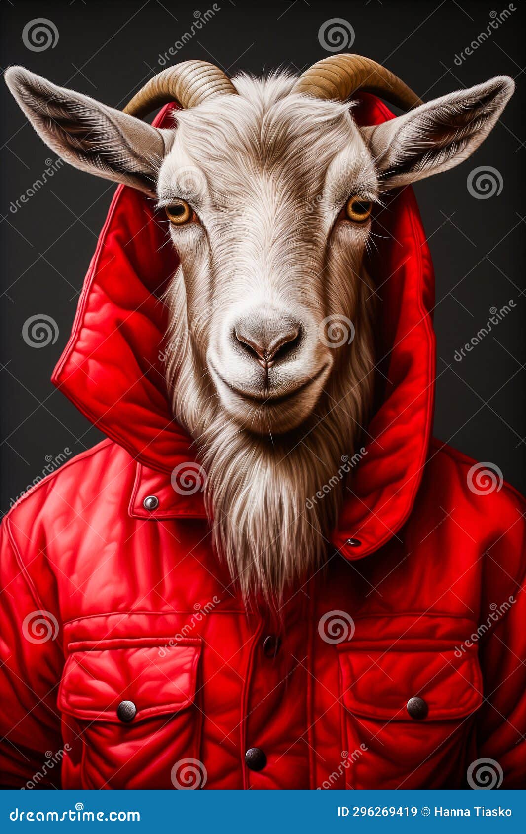 Goat with a beard stock illustration. Illustration of cute - 296269419