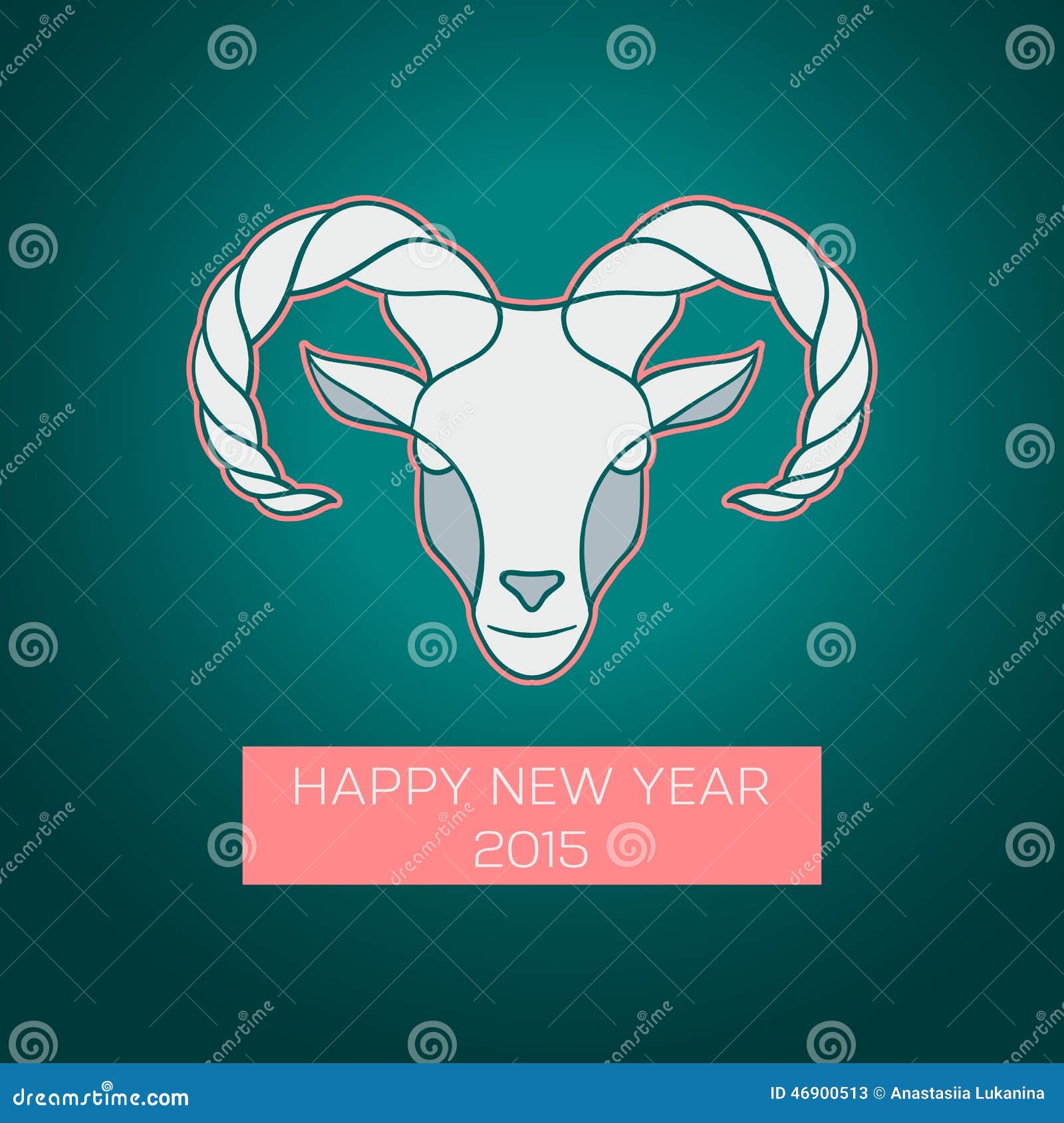 The Goat is a Symbol of 2015 Stock Vector - Illustration of asia ...