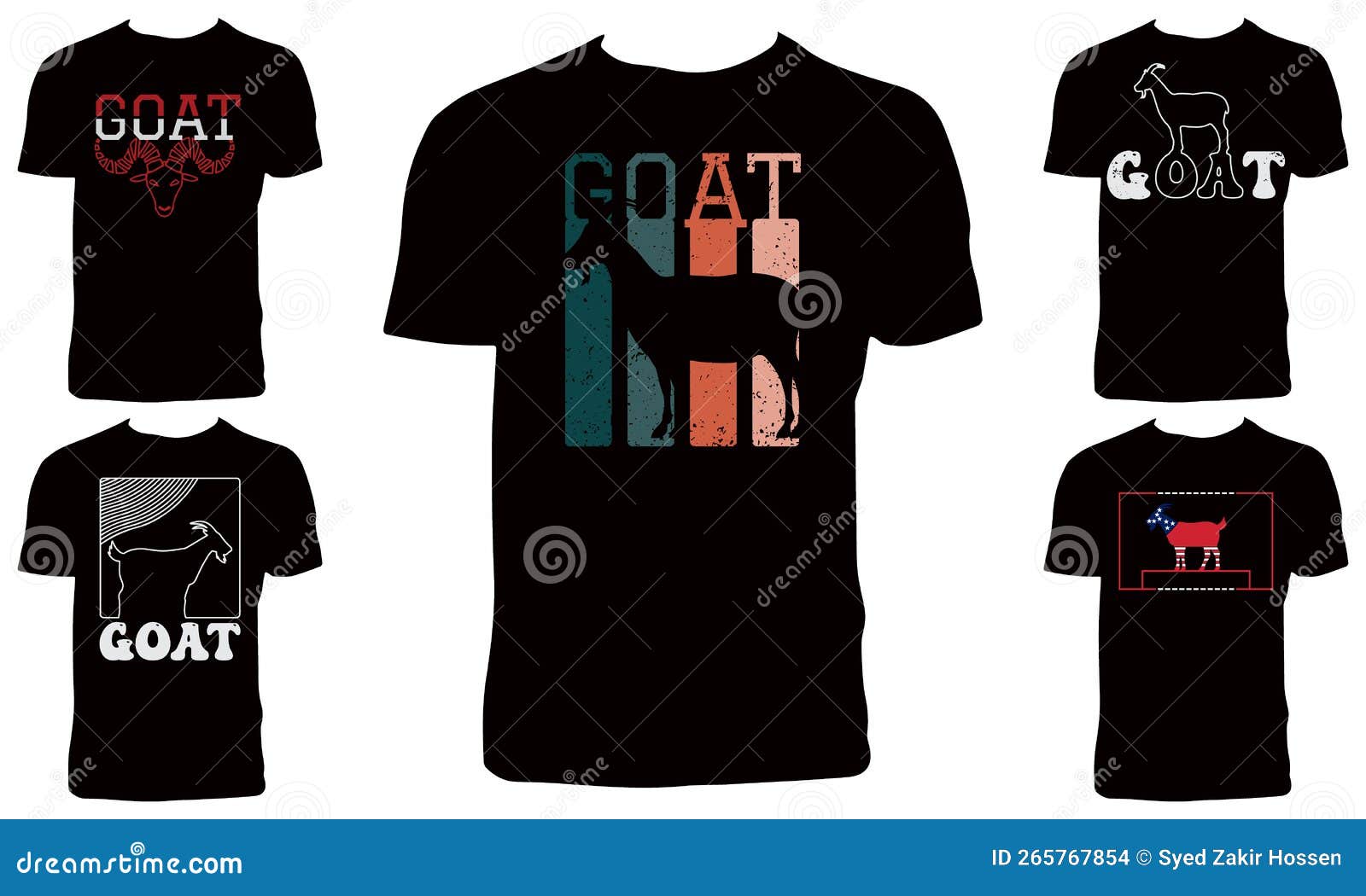 Goat T Shirt Design Bundle stock vector. Illustration of domestic ...