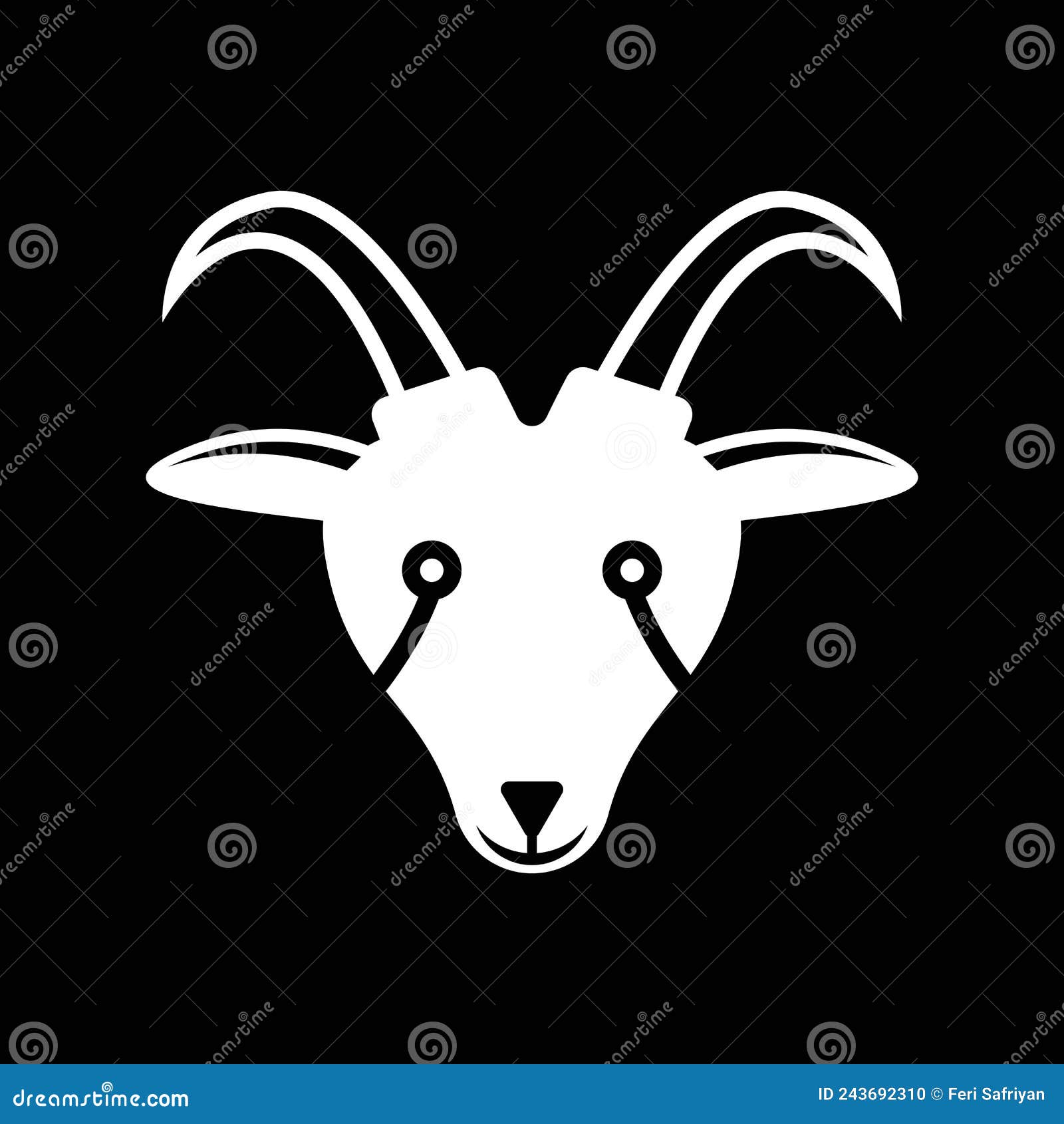 Goat vector icon stock vector. Illustration of milk - 243692310