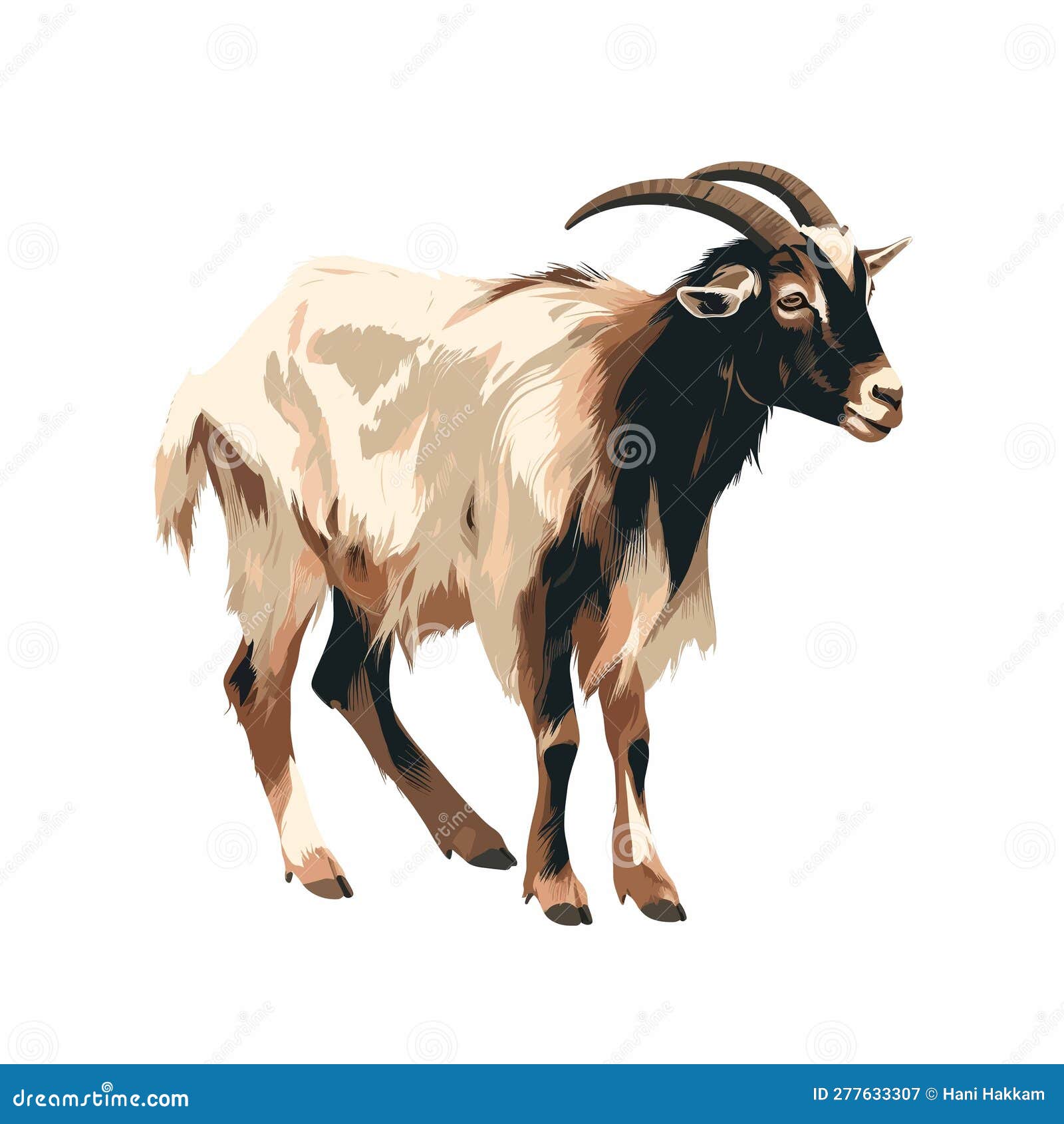 Goat Vector Isolated on White Background Stock Vector - Illustration of ...