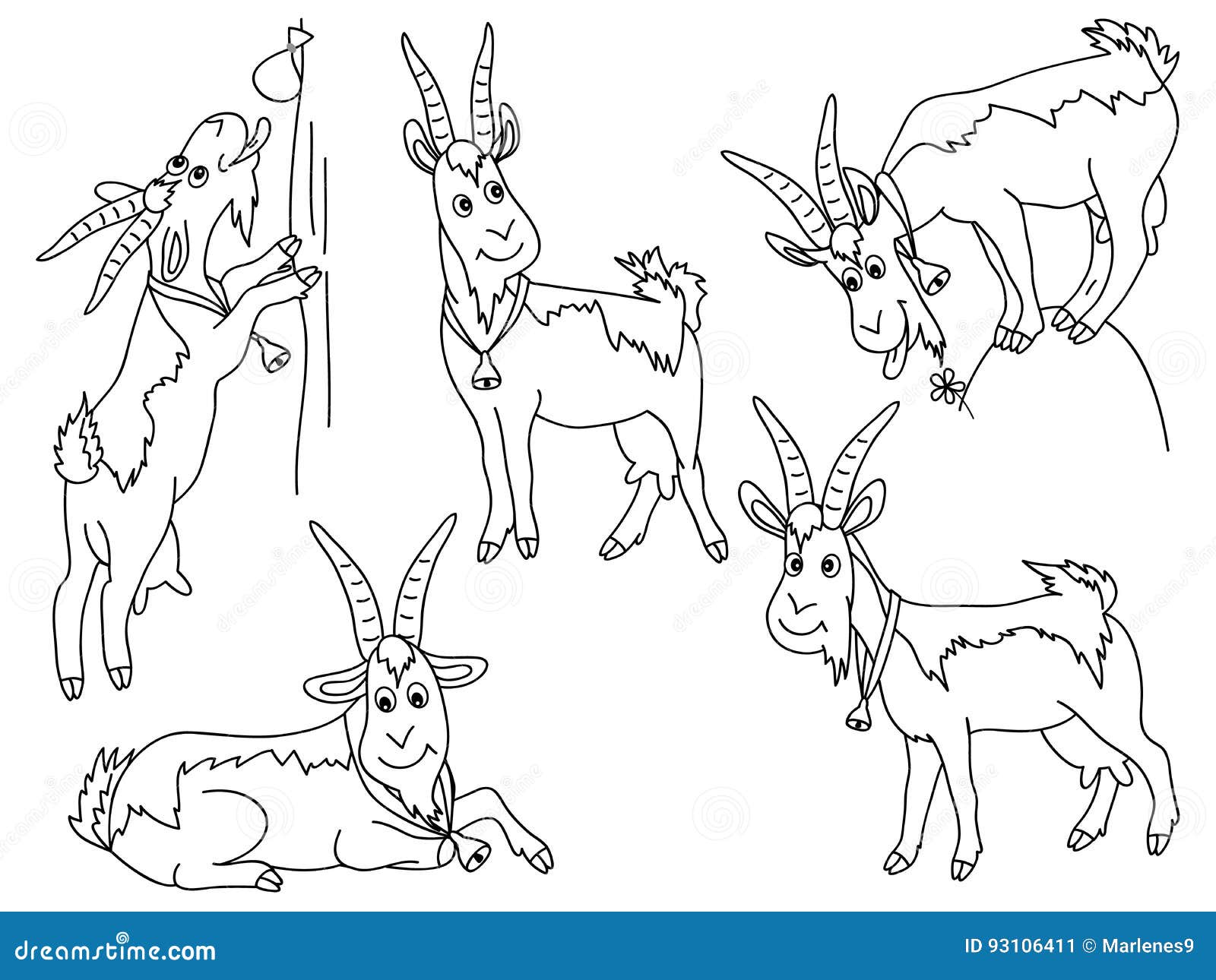 Goat Set. Vector | CartoonDealer.com #69213804