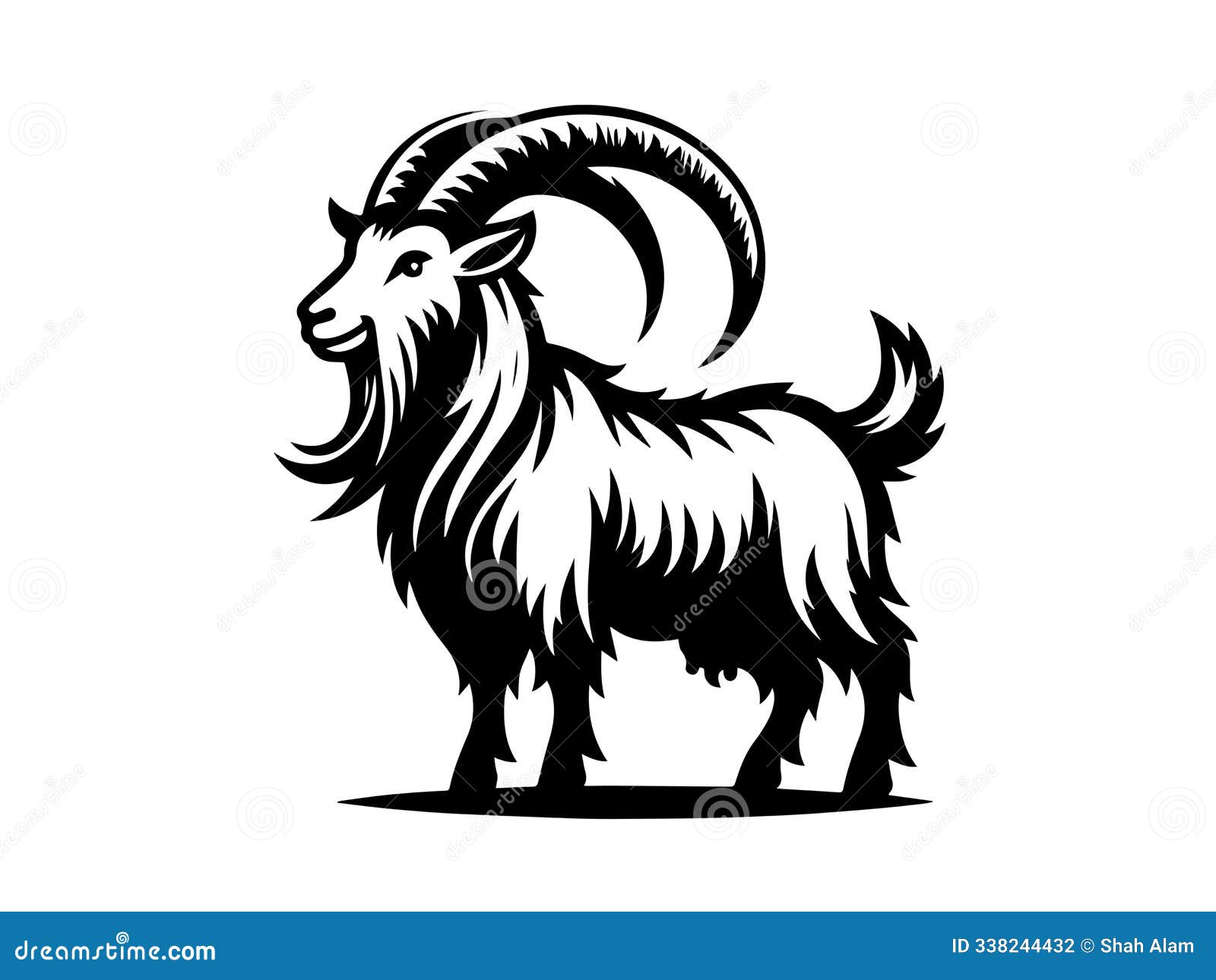 Goat Vector Silhouette Art Work Stock Illustration - Illustration of ...