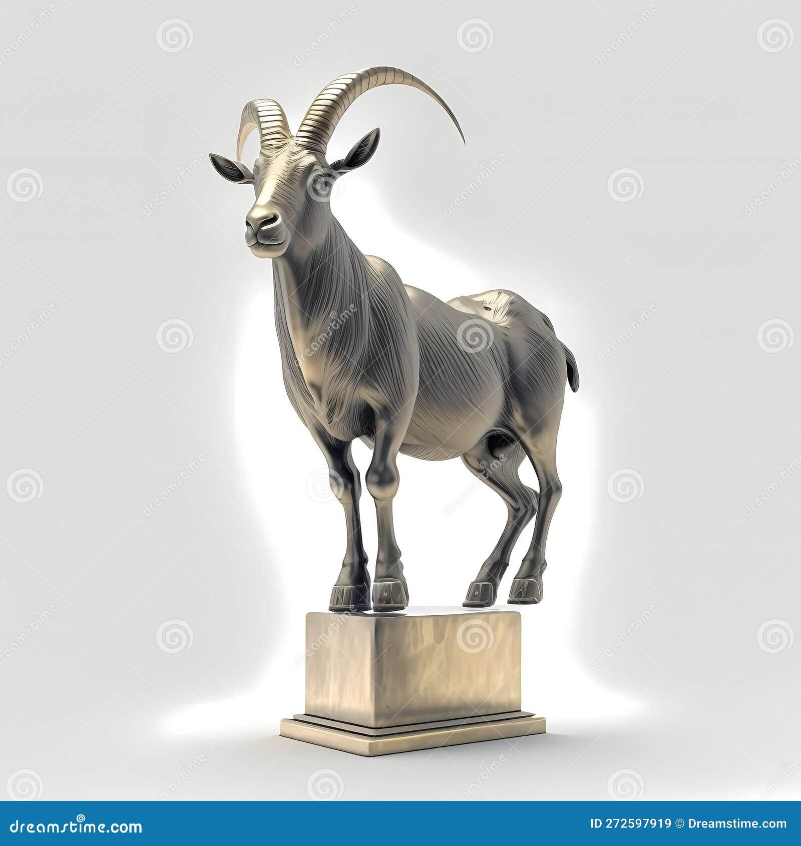 Goat Winner Trophy. Generative AI Stock Illustration - Illustration of ...