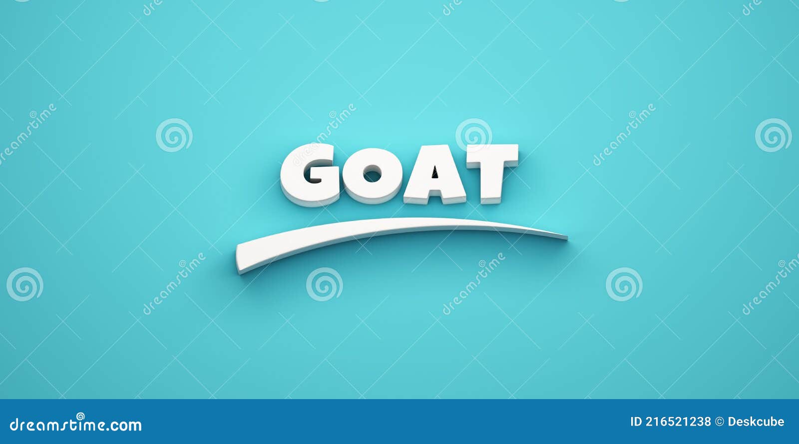 Goat Writing. 3D Render Illustration Banner Stock Illustration ...