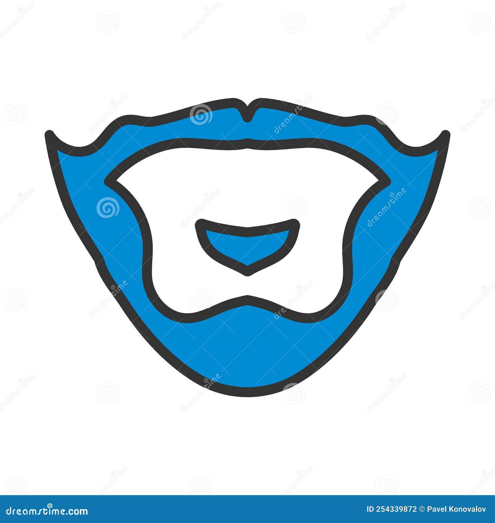 Goatee Icon stock vector. Illustration of male, beard - 254339872