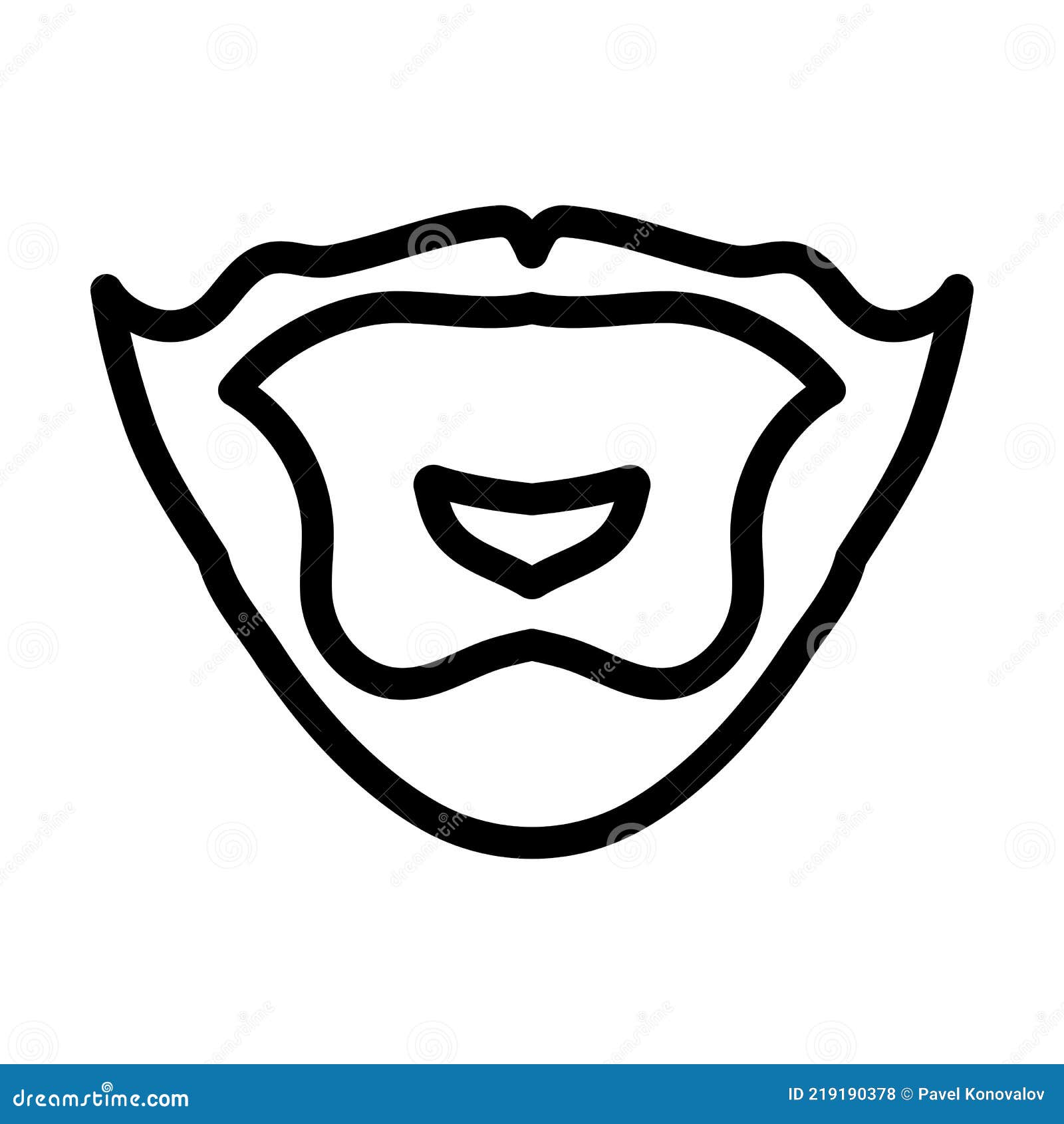 Goatee Icon stock vector. Illustration of black, isolated - 219190378