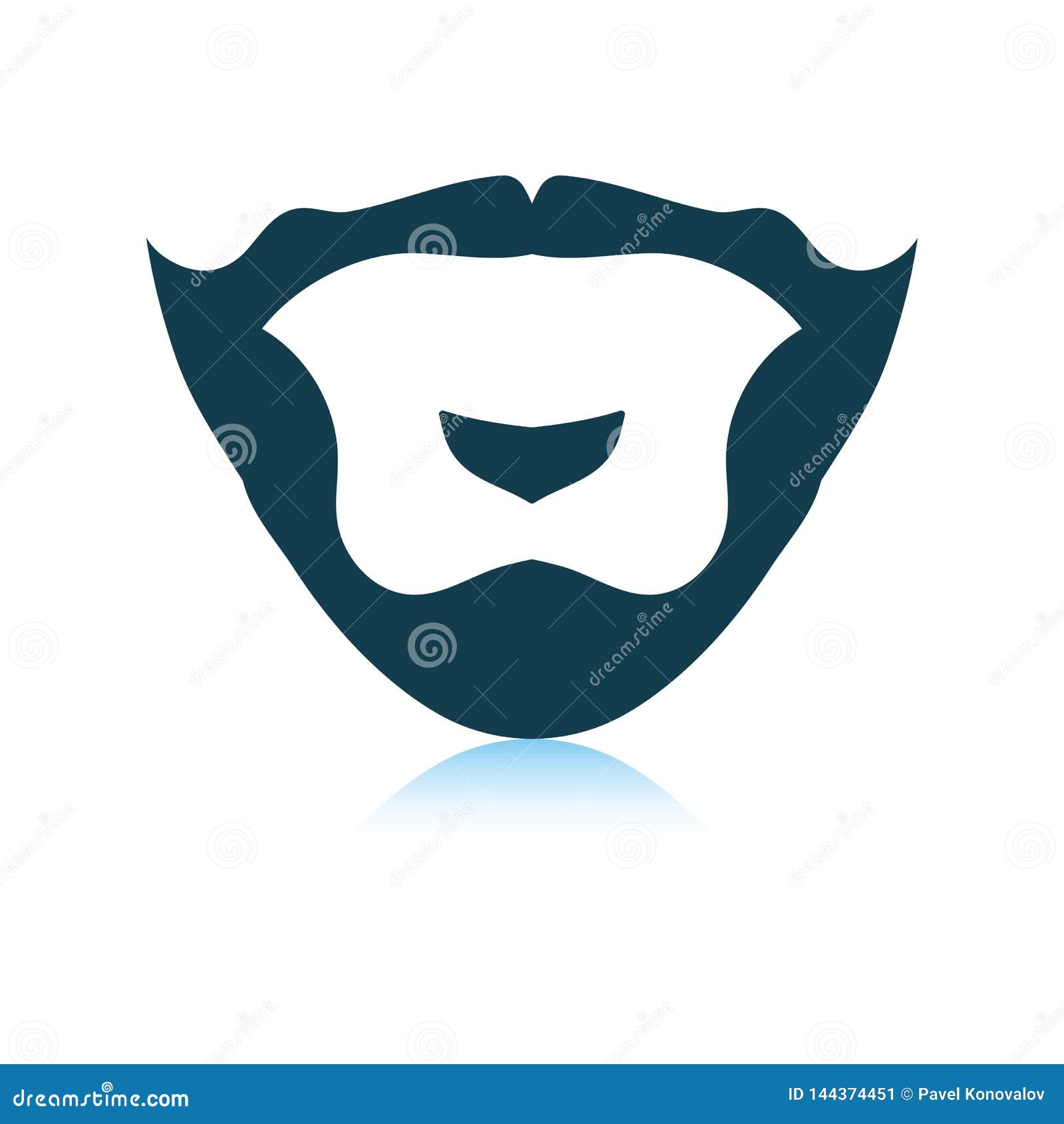 Goatee icon stock vector. Illustration of male, barbershop - 144374451