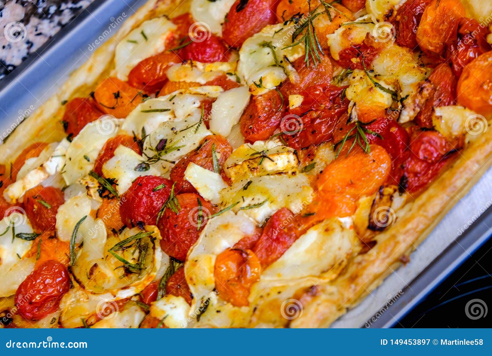 Goats Cheese and Tomato Flan Stock Image - Image of healthy, cherry ...