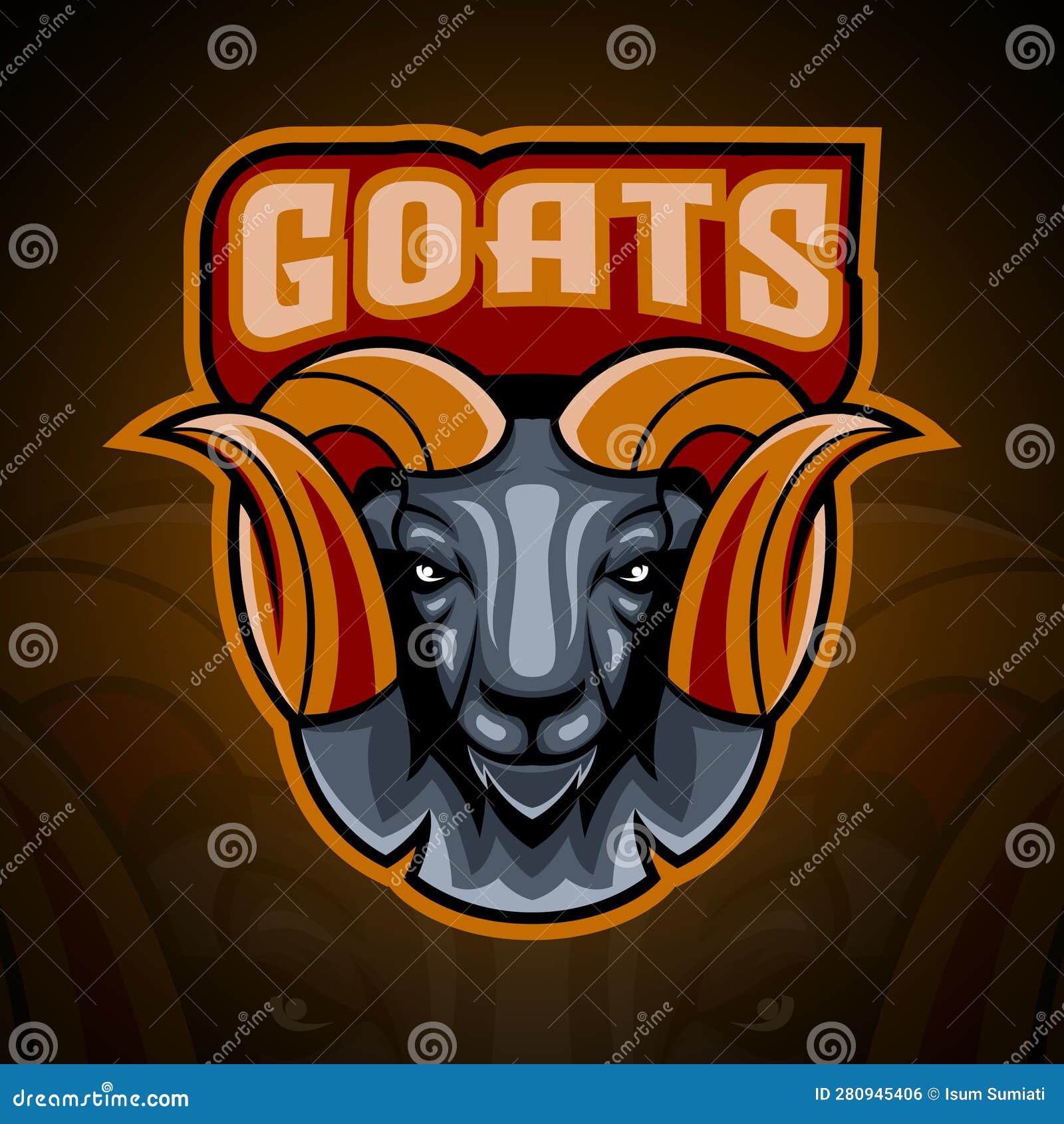 Goats mascot logo stock vector. Illustration of files - 280945406