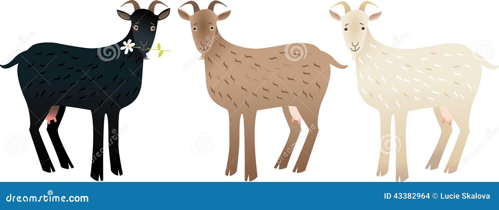 Three Goats Graphite Drawing Stock Photography | CartoonDealer.com ...