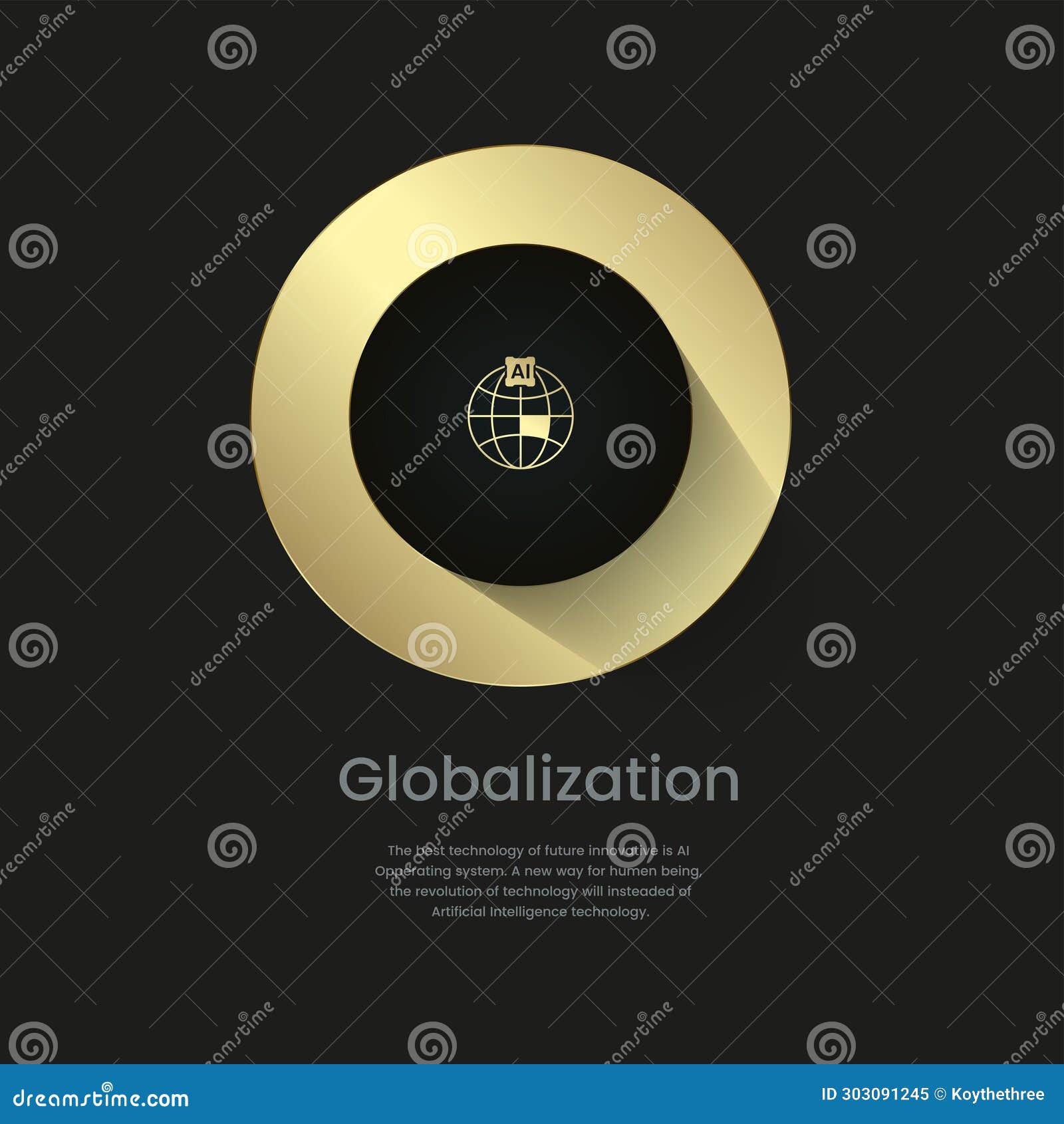 Gobalization Luxury Circles Diagram of Work Flow, Options Infographic ...