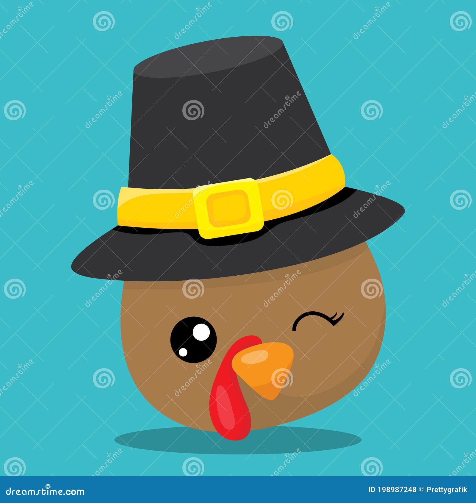 Gobble hat 05 stock vector. Illustration of cartoon - 198987248