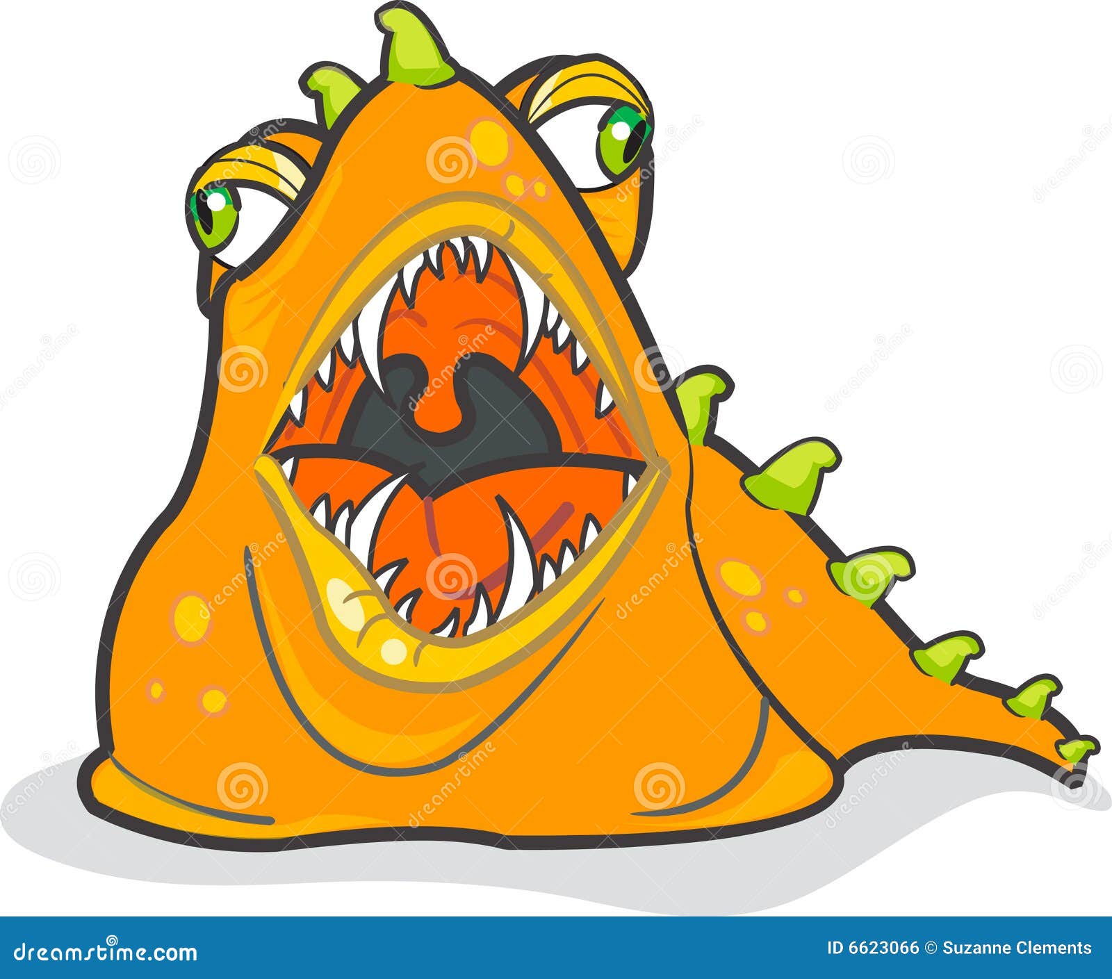 Gobble Monster stock vector. Illustration of belly, button - 6623066