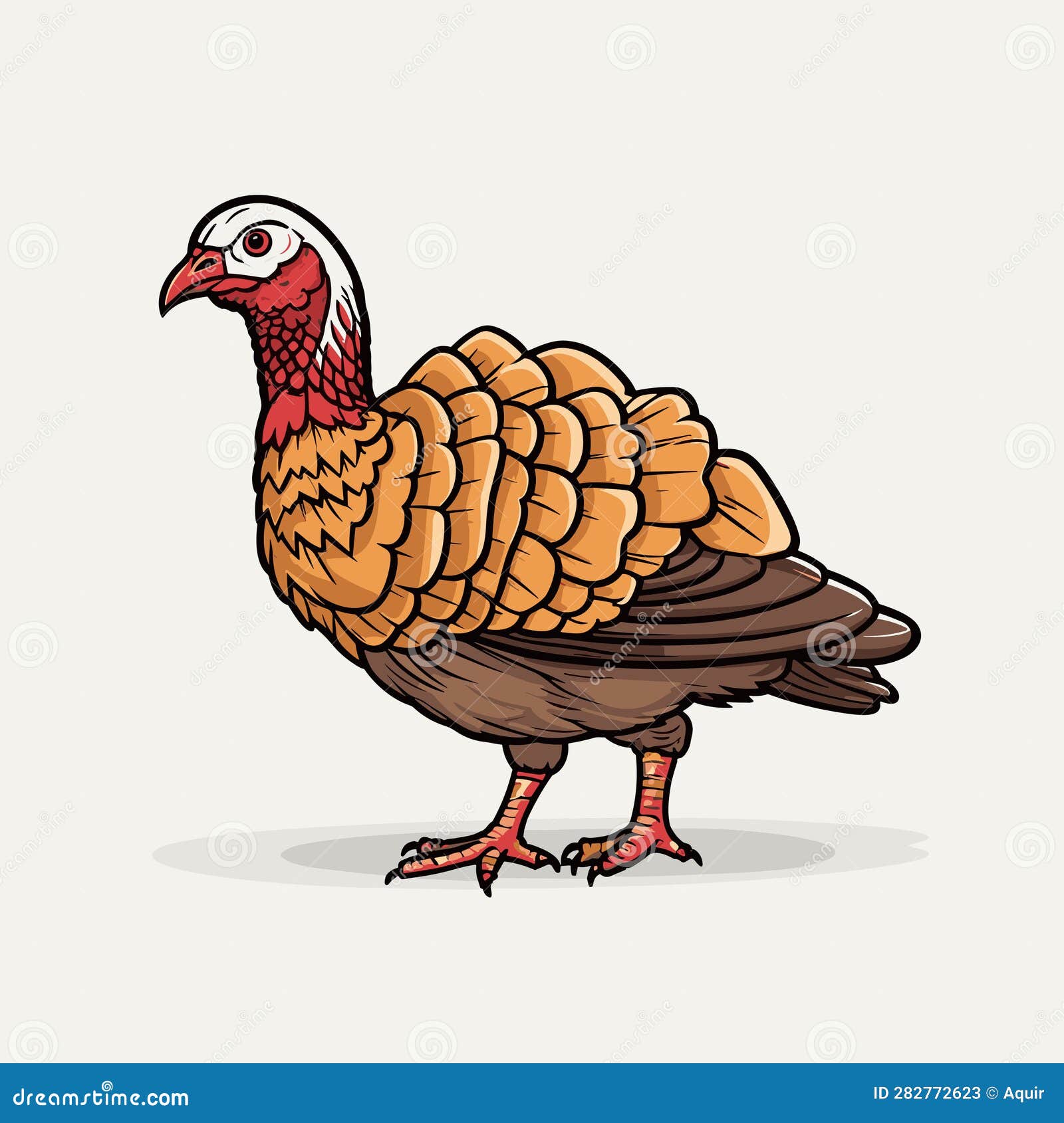 Gobbler Hand-drawn Illustration. Gobbler. Vector Doodle Style Cartoon ...