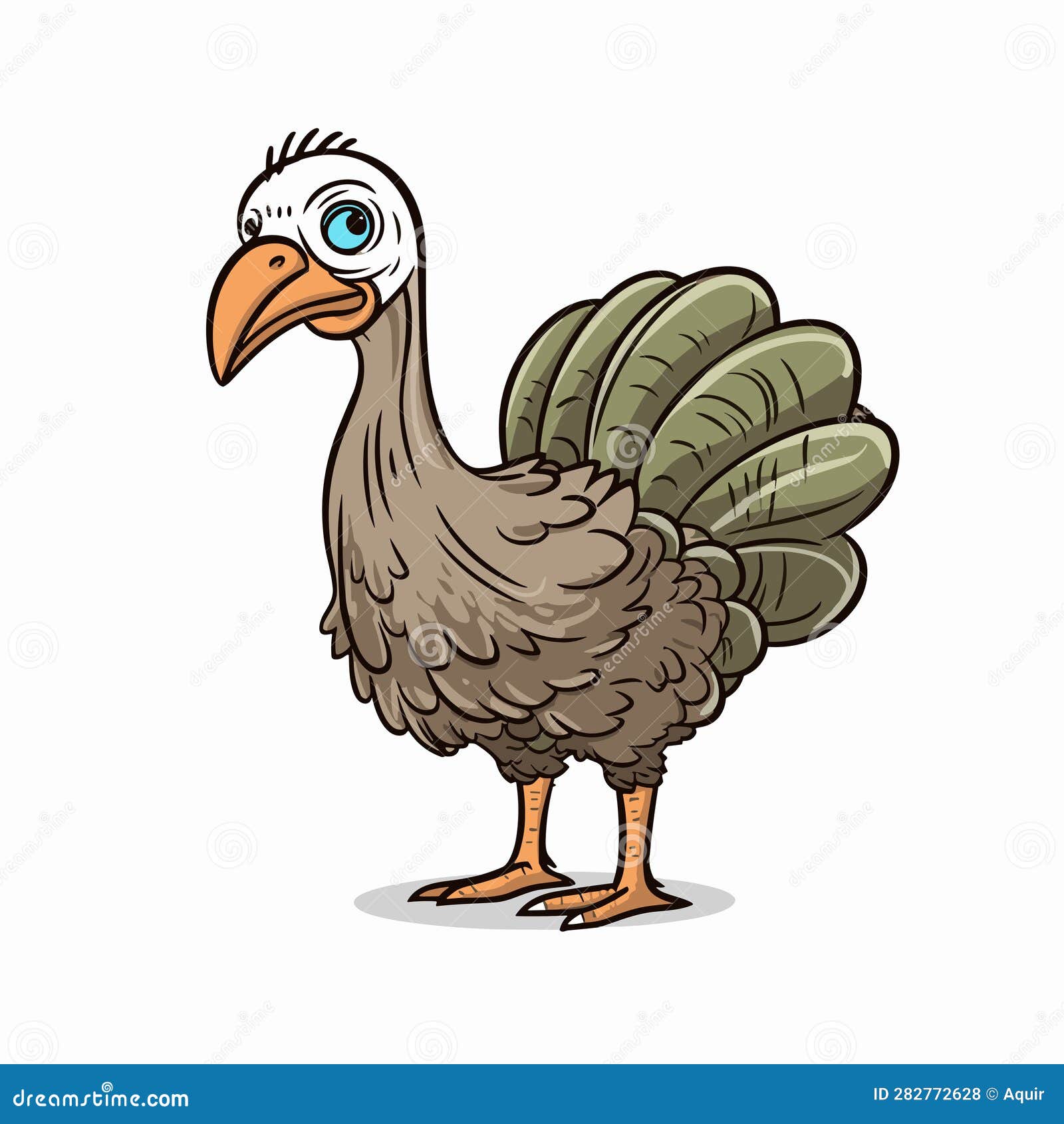Gobbler Hand-drawn Illustration. Gobbler. Vector Doodle Style Cartoon ...