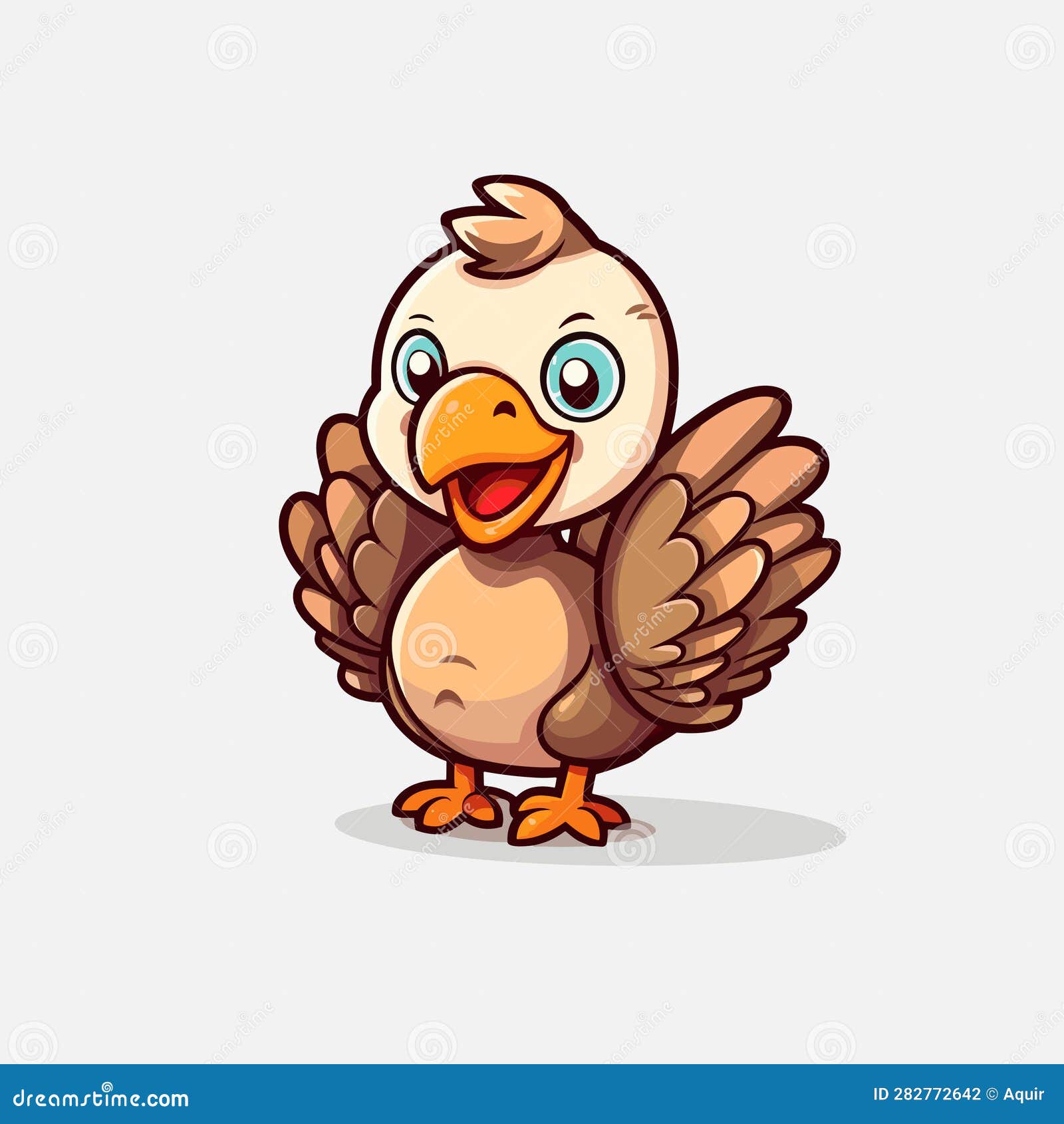 Gobbler Hand-drawn Illustration. Gobbler. Vector Doodle Style Cartoon ...