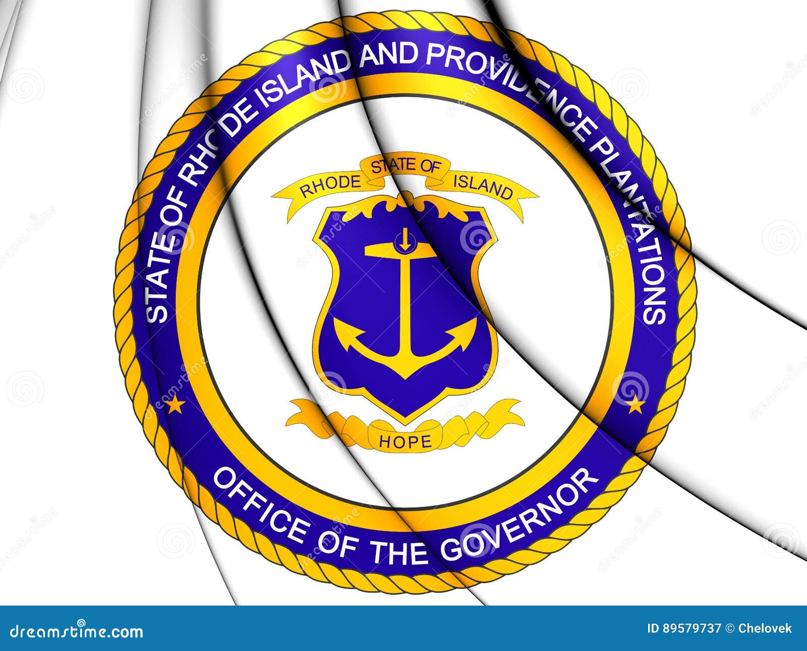 Gobernador De Rhode Island Seal, Los E.E.U.U. Stock de ilustración ...