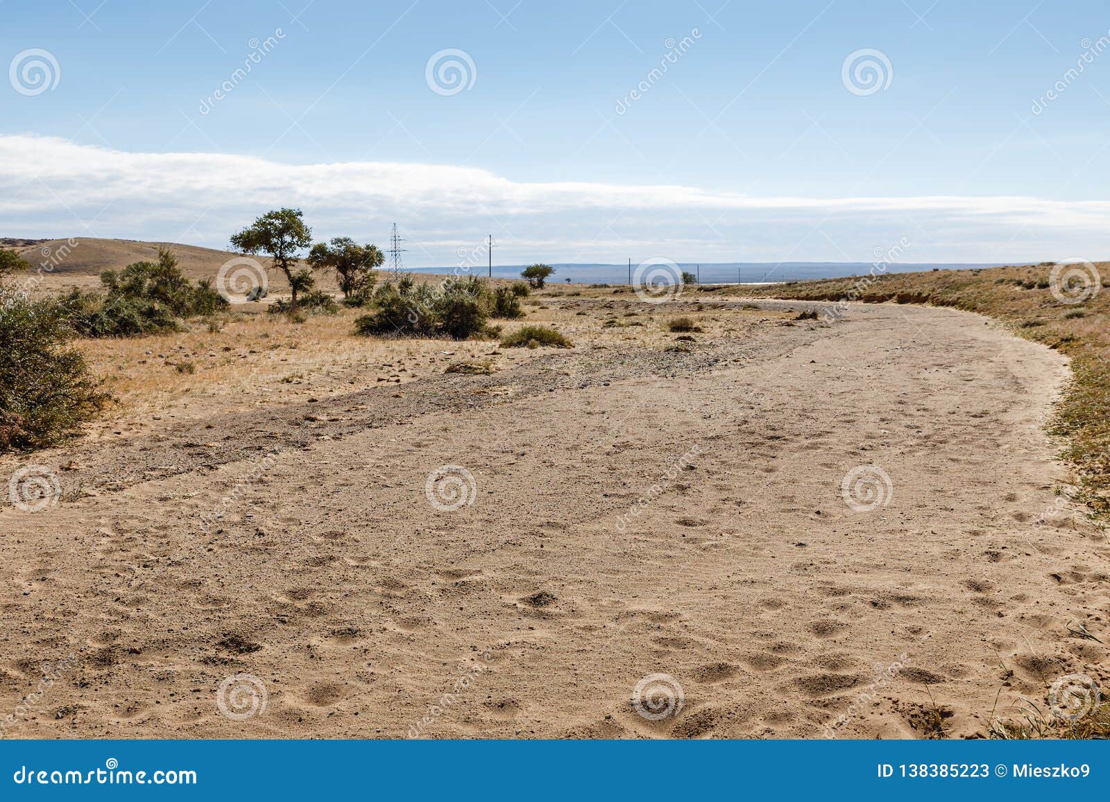 Gobi Desert, Sand in the Bed of the Dried River, Beautiful Landscape ...