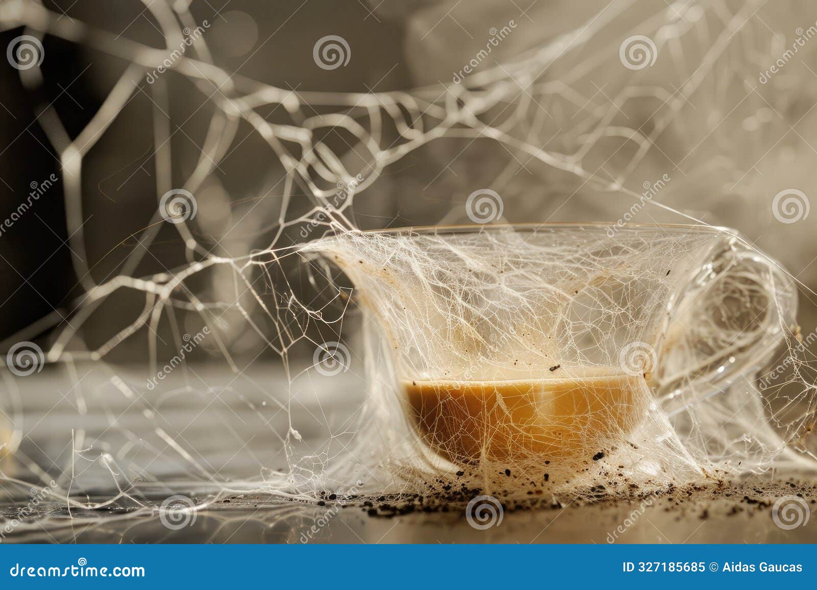 A Goblet of Coffee Adorned with Spider Webs Stock Illustration ...