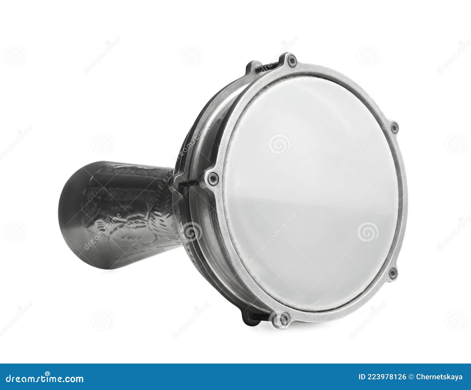 Goblet Hand Drum Isolated on White. Percussion Musical Instrument Stock ...
