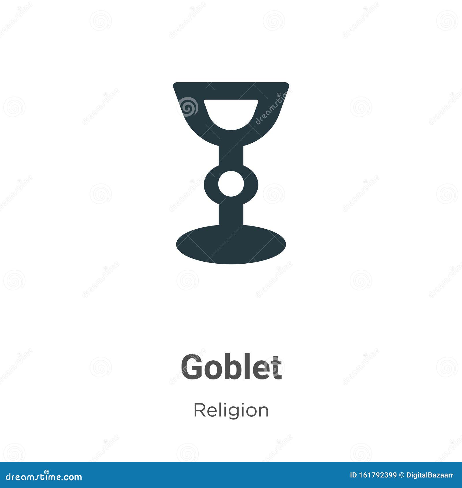 Goblet Vector Icon on White Background. Flat Vector Goblet Icon Symbol ...