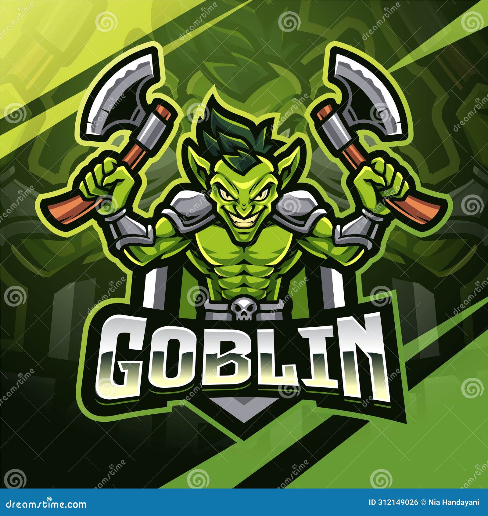Goblin Esport Mascot Logo Design Editorial Photo - Illustration of ...