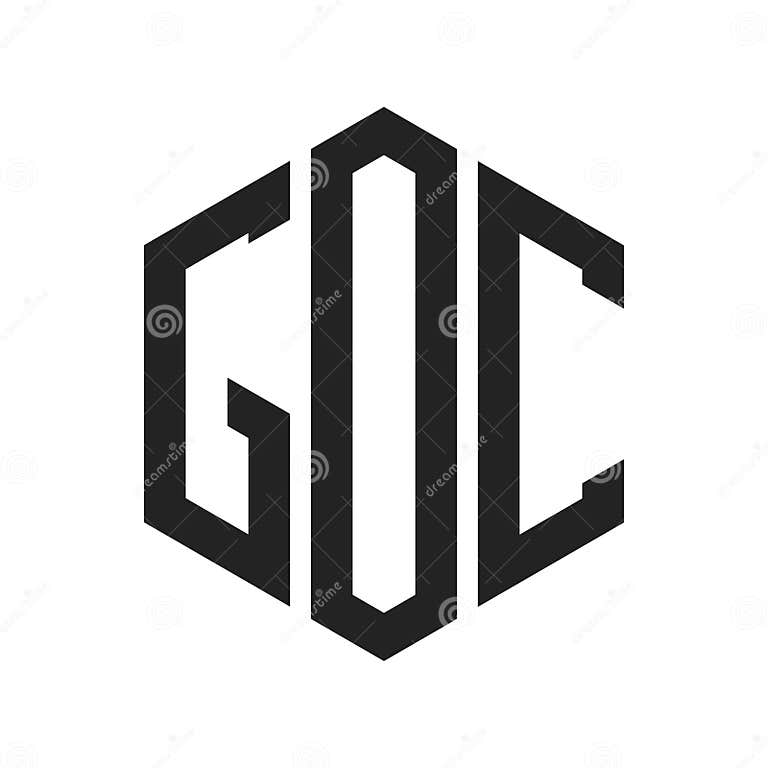 GOC Logo Design. Initial Letter GOC Monogram Logo Using Hexagon Shape ...