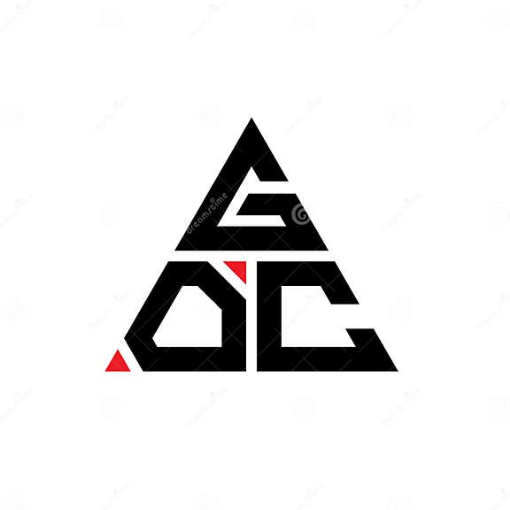 GOC Triangle Letter Logo Design with Triangle Shape. GOC Triangle Logo ...