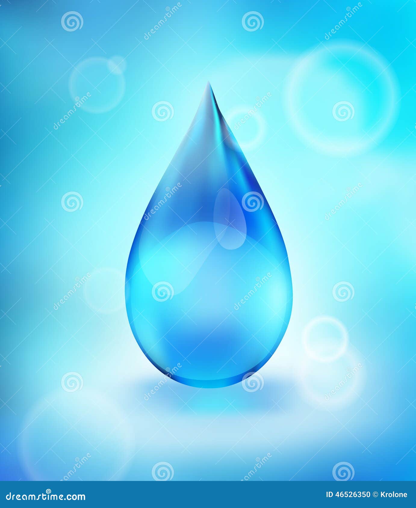 Goccia di acqua, icona illustrazione di stock. Illustrazione di luce ...