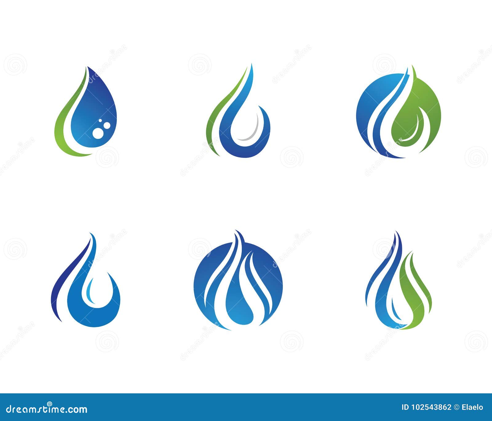 Goccia Di Acqua Logo Template Illustrazione Vettoriale - Illustrazione ...